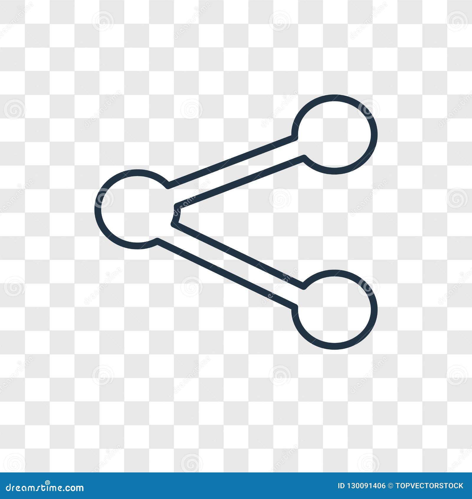 Share Concept Vector Linear Icon Isolated on Transparent Background ...