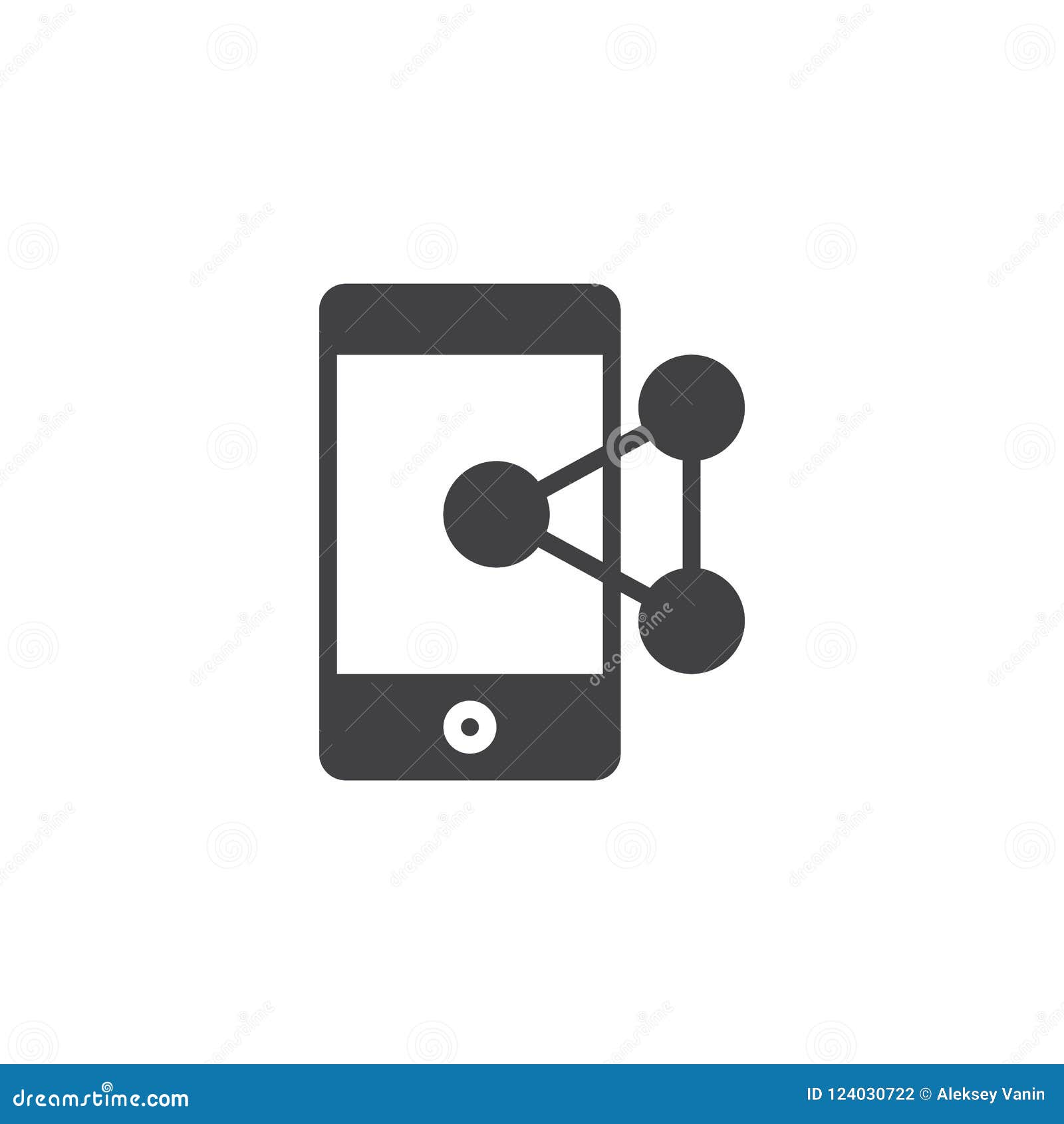 Share Connect Mobile Phone Vector Icon Stock Vector - Illustration of ...