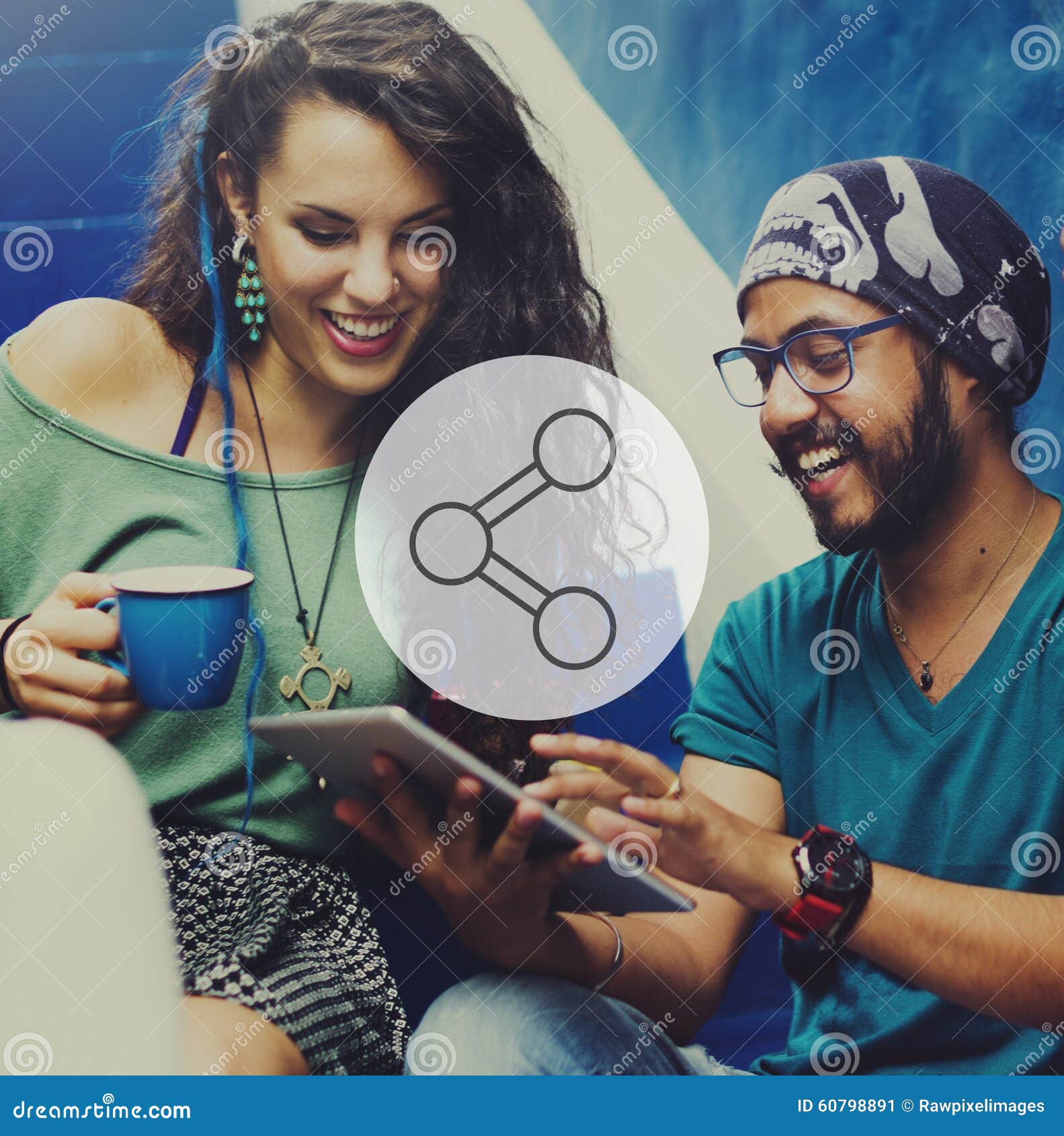 Share Connection Technology Sharing Global Communications Concep Stock ...