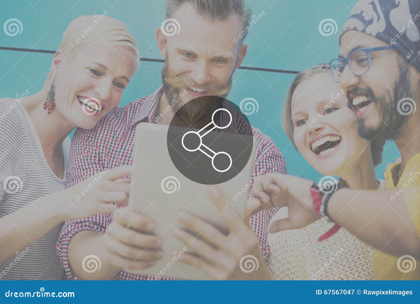 Share Connection Technology Sharing Global Communications Concept Stock ...