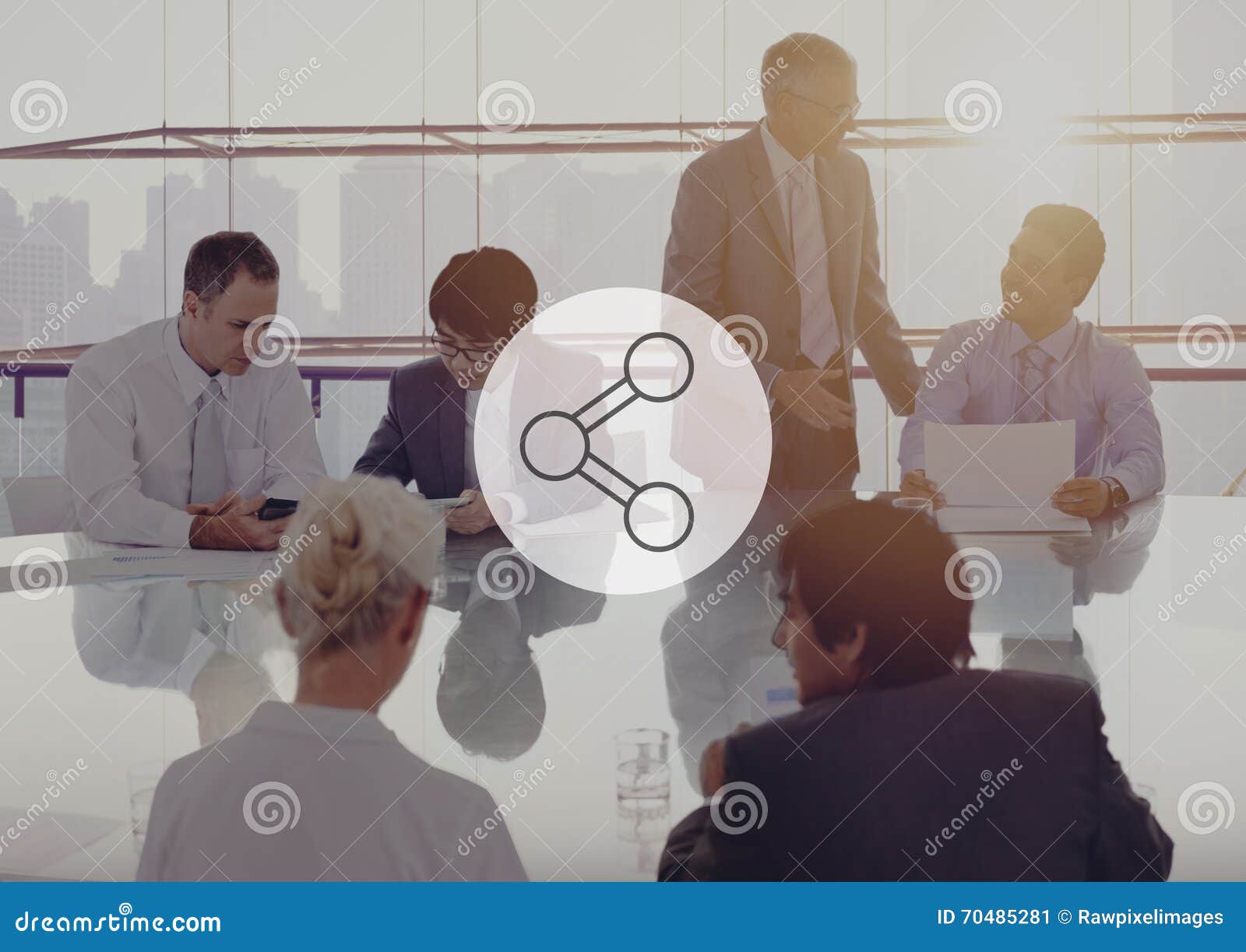 Share Connection Technology Sharing Global Communications Concept Stock ...