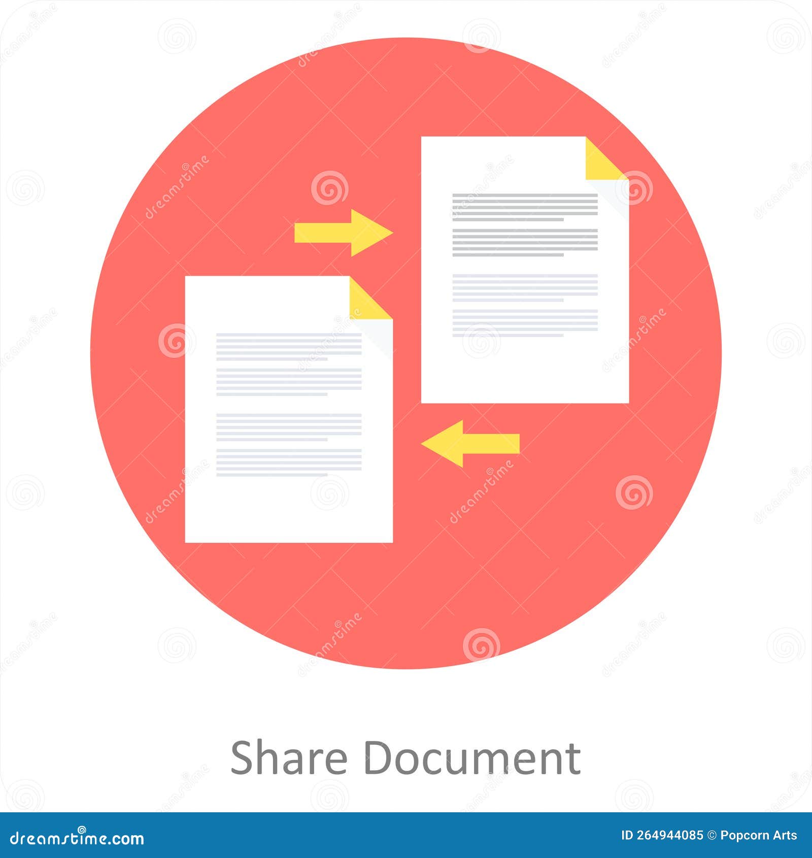 Share Document stock vector. Illustration of icon, share - 264944085