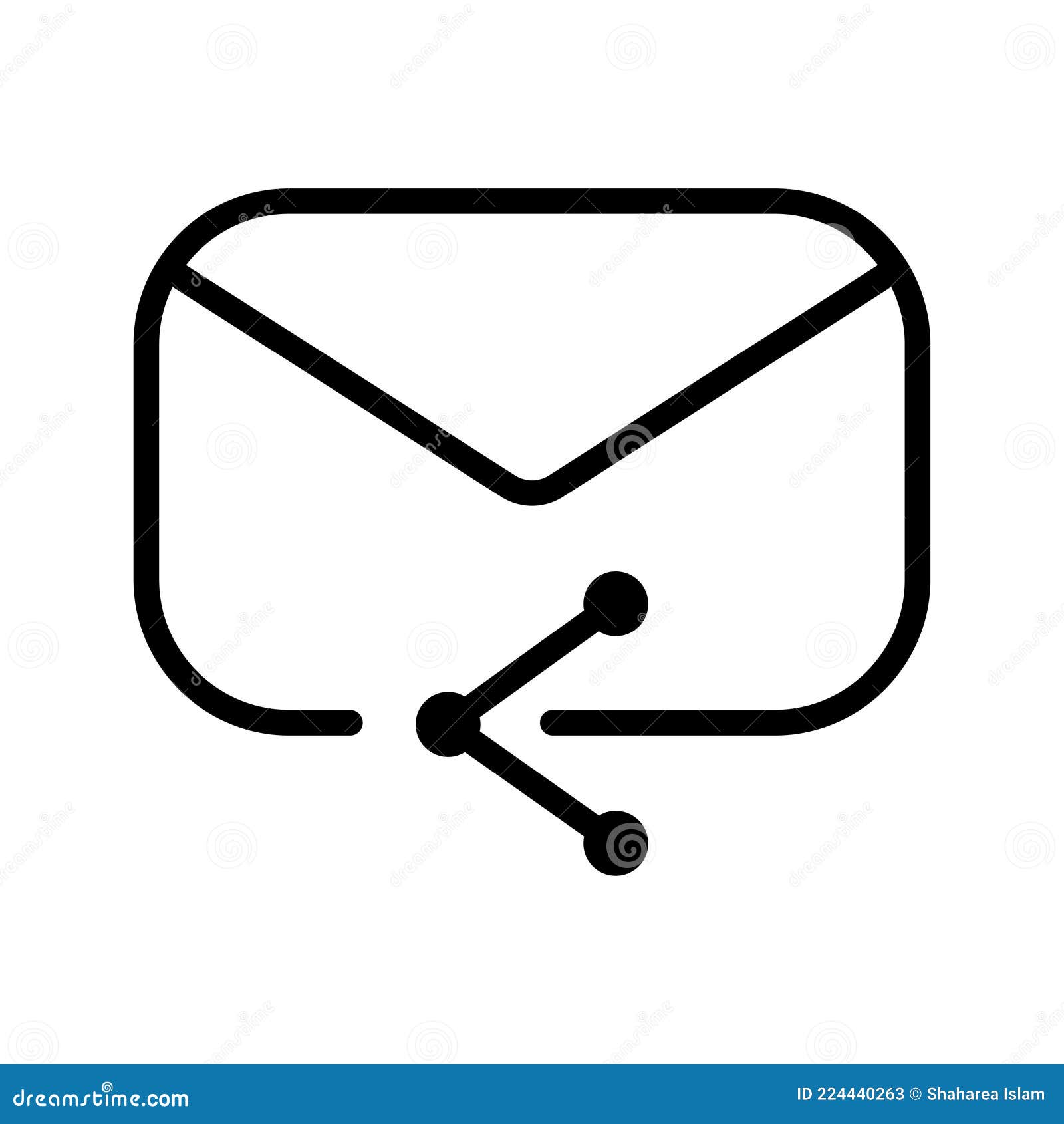 Share email icon stock vector. Illustration of mail - 224440263