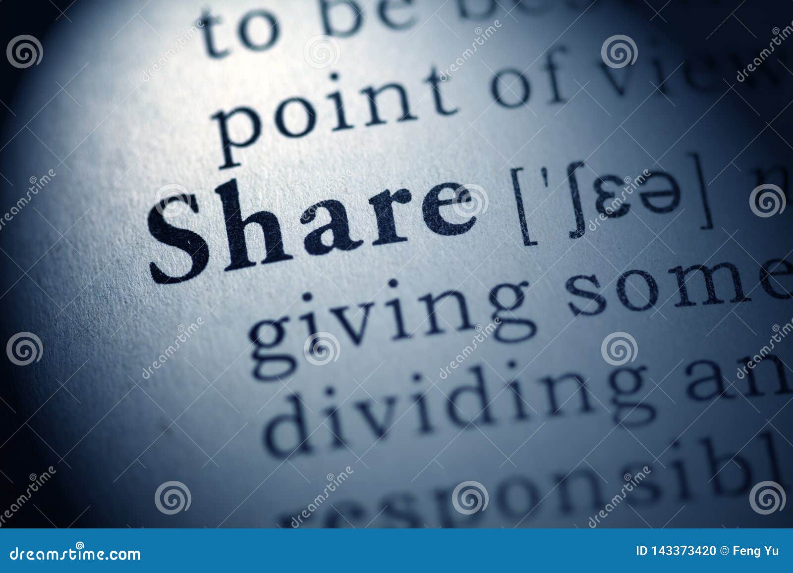 Definition of the Word Share Stock Photo - Image of close, share: 143373420