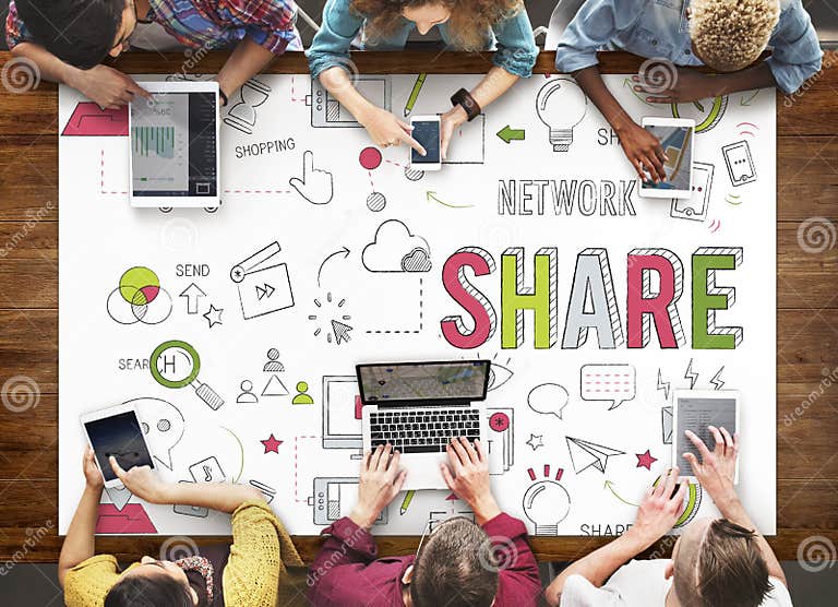 Share Feedback Exchange Networking Information Concept Stock Image ...