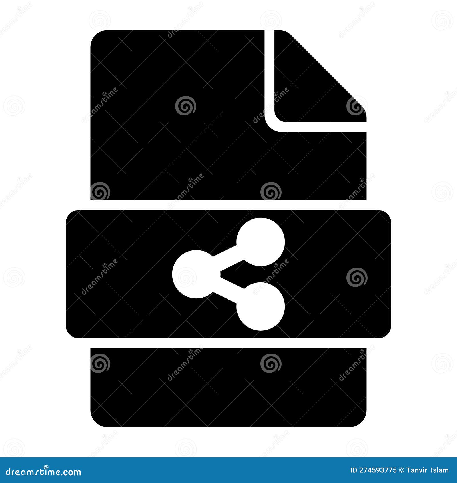 Share File Icon stock vector. Illustration of vector - 274593775