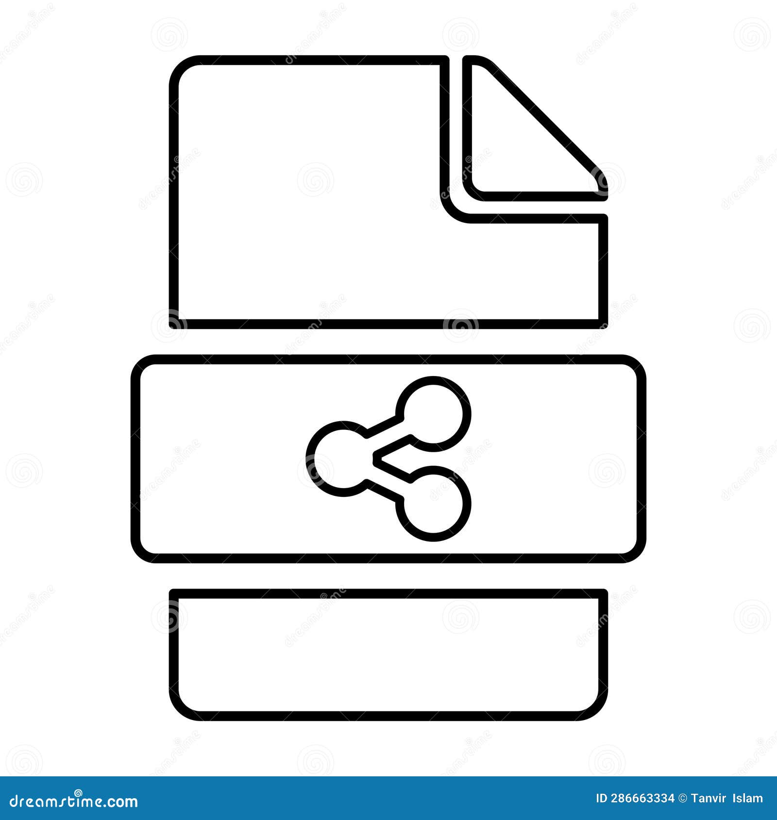 Share File Icon stock vector. Illustration of icon, vector - 286663334