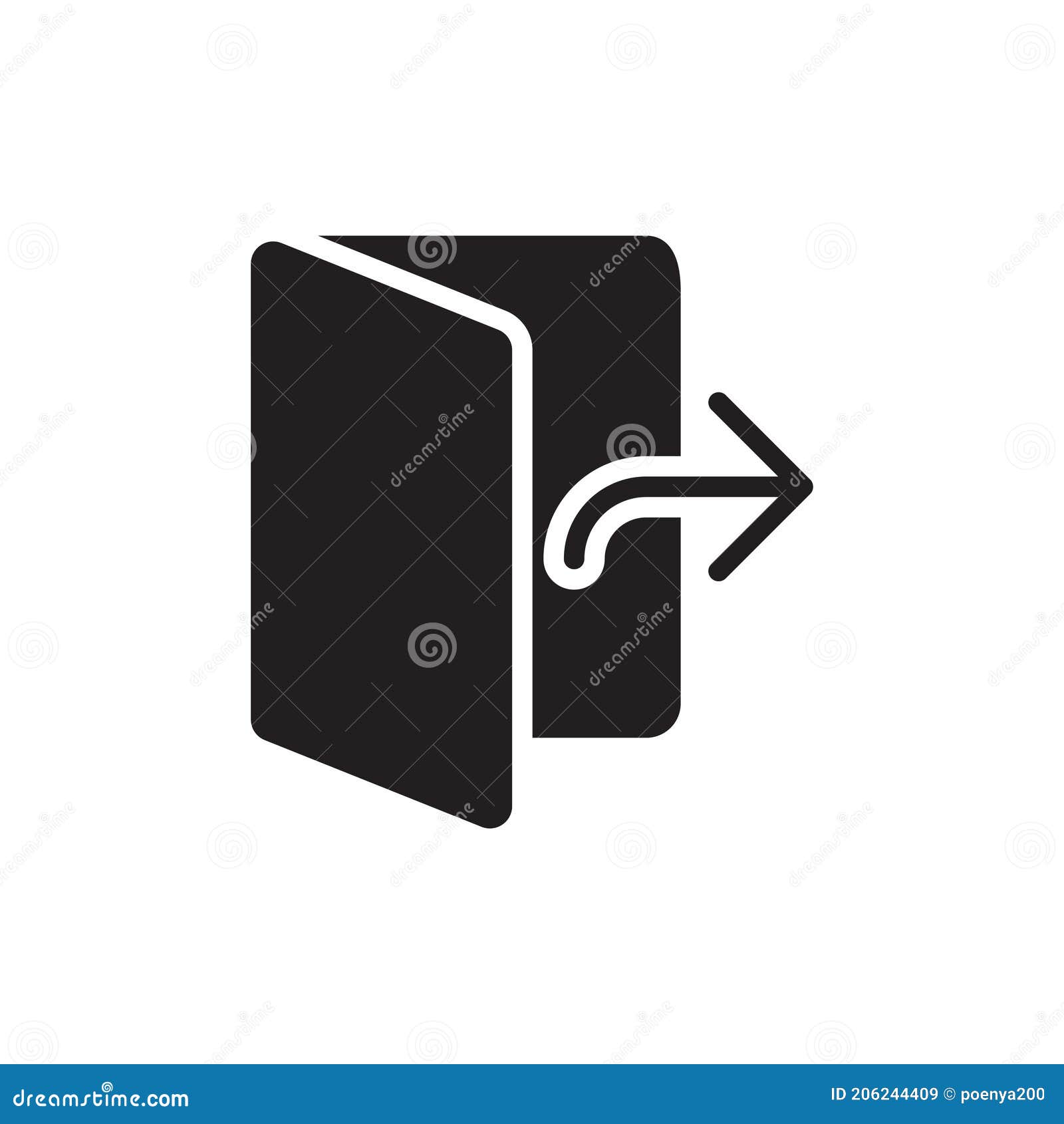 Share File Icon. Flat Solid Style Vector Illustration Stock Vector ...