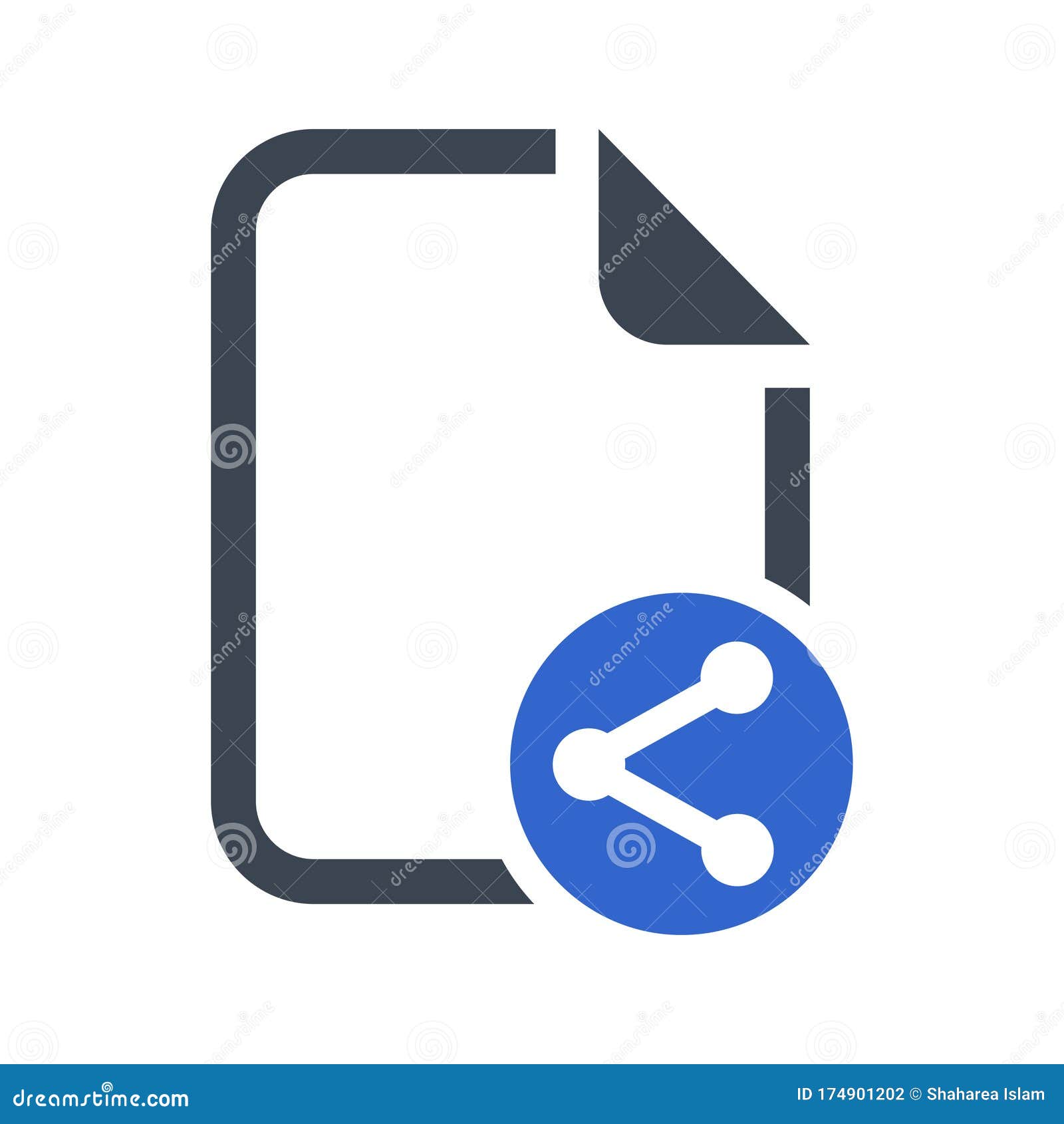 Share file icon stock vector. Illustration of share - 174901202