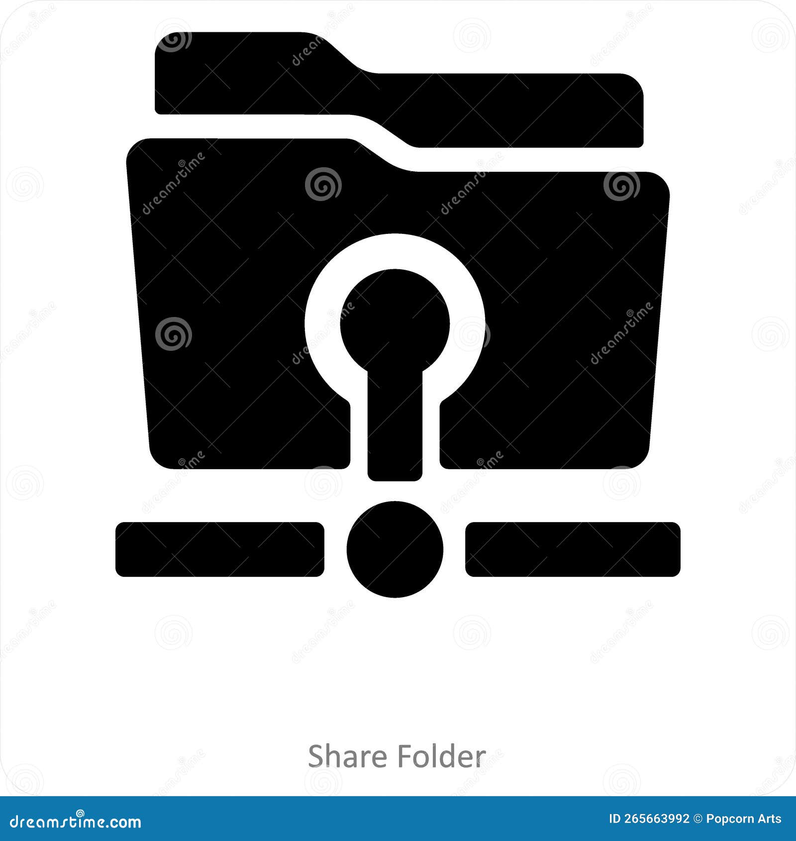 Share Folder stock vector. Illustration of storage, folder - 265663992