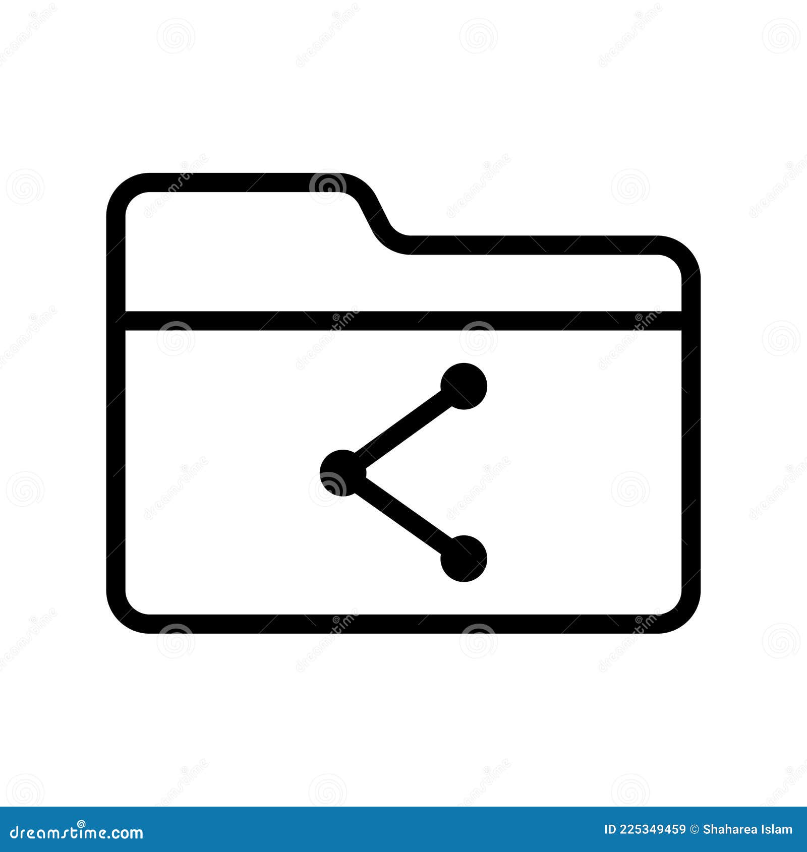 Share folder icon stock vector. Illustration of beautiful - 225349459