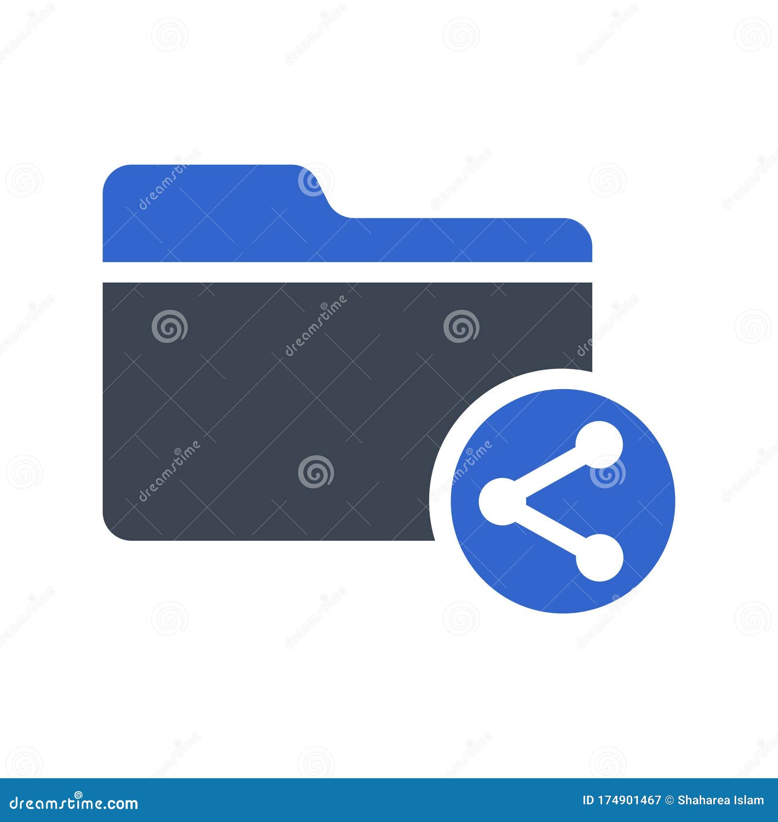 Share folder icon stock vector. Illustration of simple - 174901467