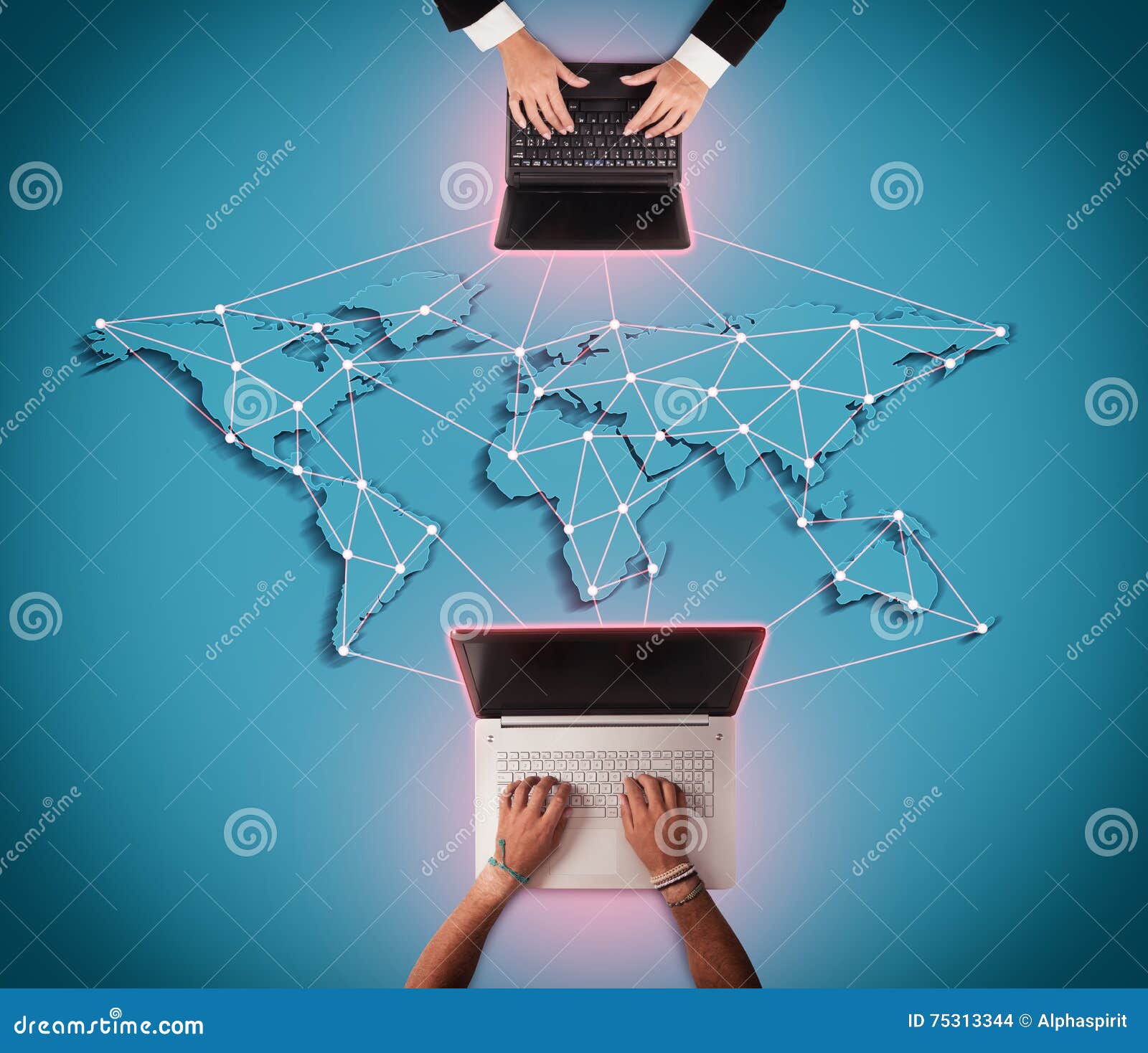 Share on global Internet stock photo. Image of line, computer - 75313344