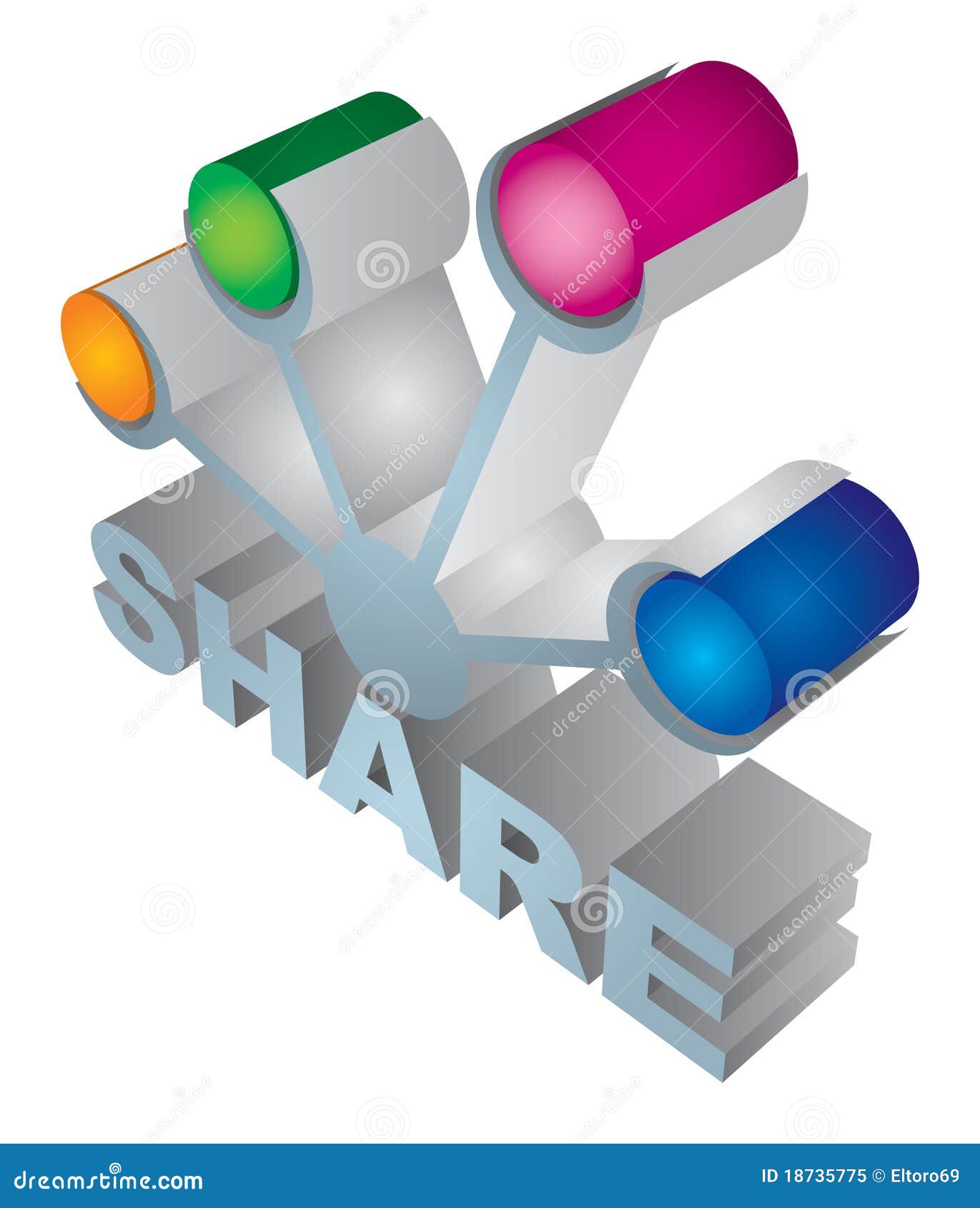 Share icon stock vector. Illustration of send, desktop - 18735775