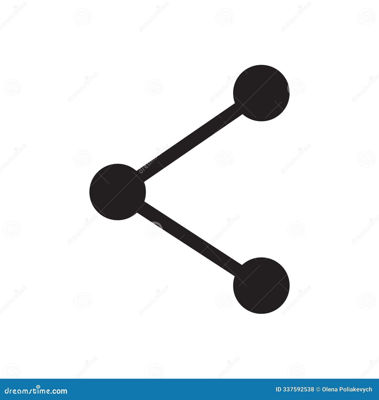 Share Icon. Black Connected Nodes. Minimalist Network Symbol. Vector ...