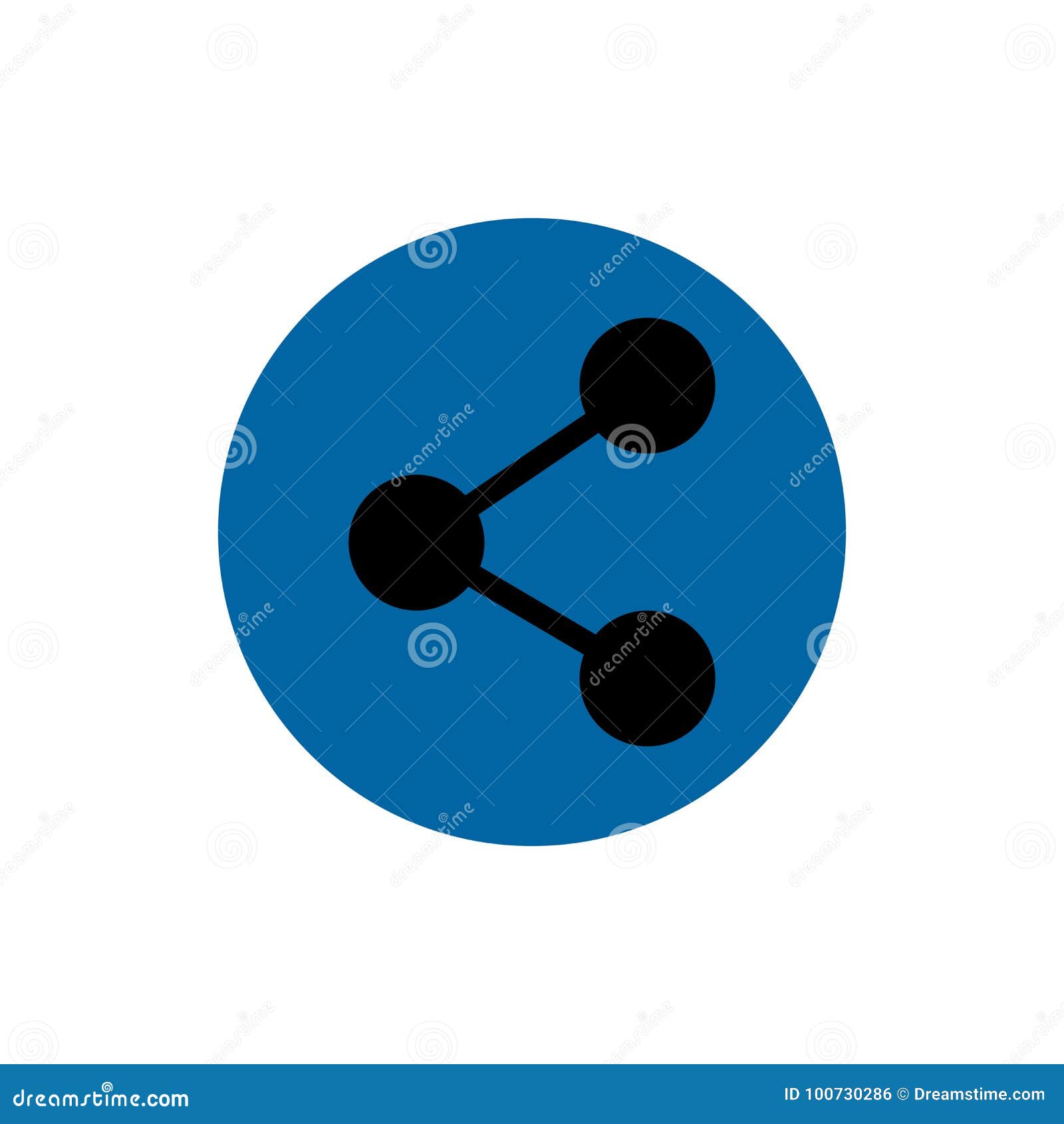 Share Icon Round Vector Illustration Stock Vector - Illustration of ...