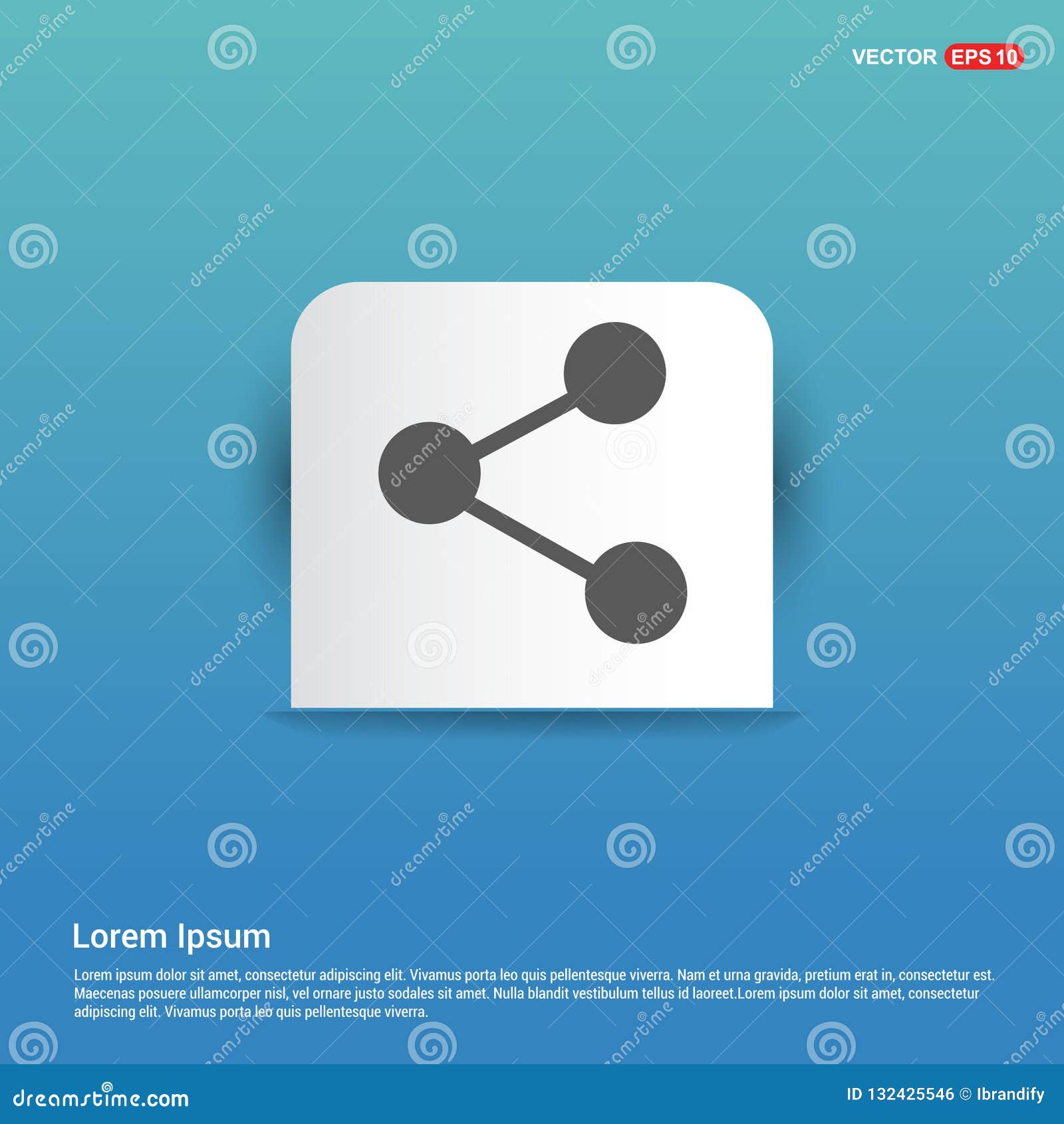 Share Icon - Blue Sticker Button Stock Vector - Illustration of icon ...