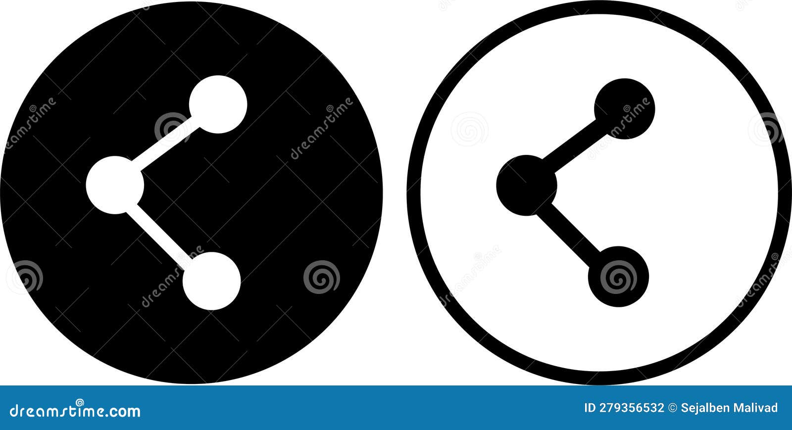Share Icon in Circle . Vector Illustration Stock Vector - Illustration ...