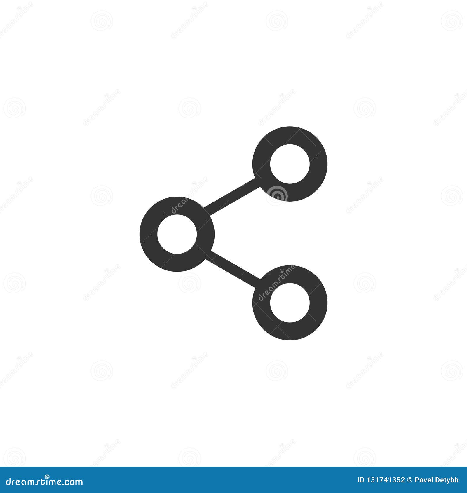 Share Icon. Connection Vector Sign. Vector Illustration. Flat Design ...