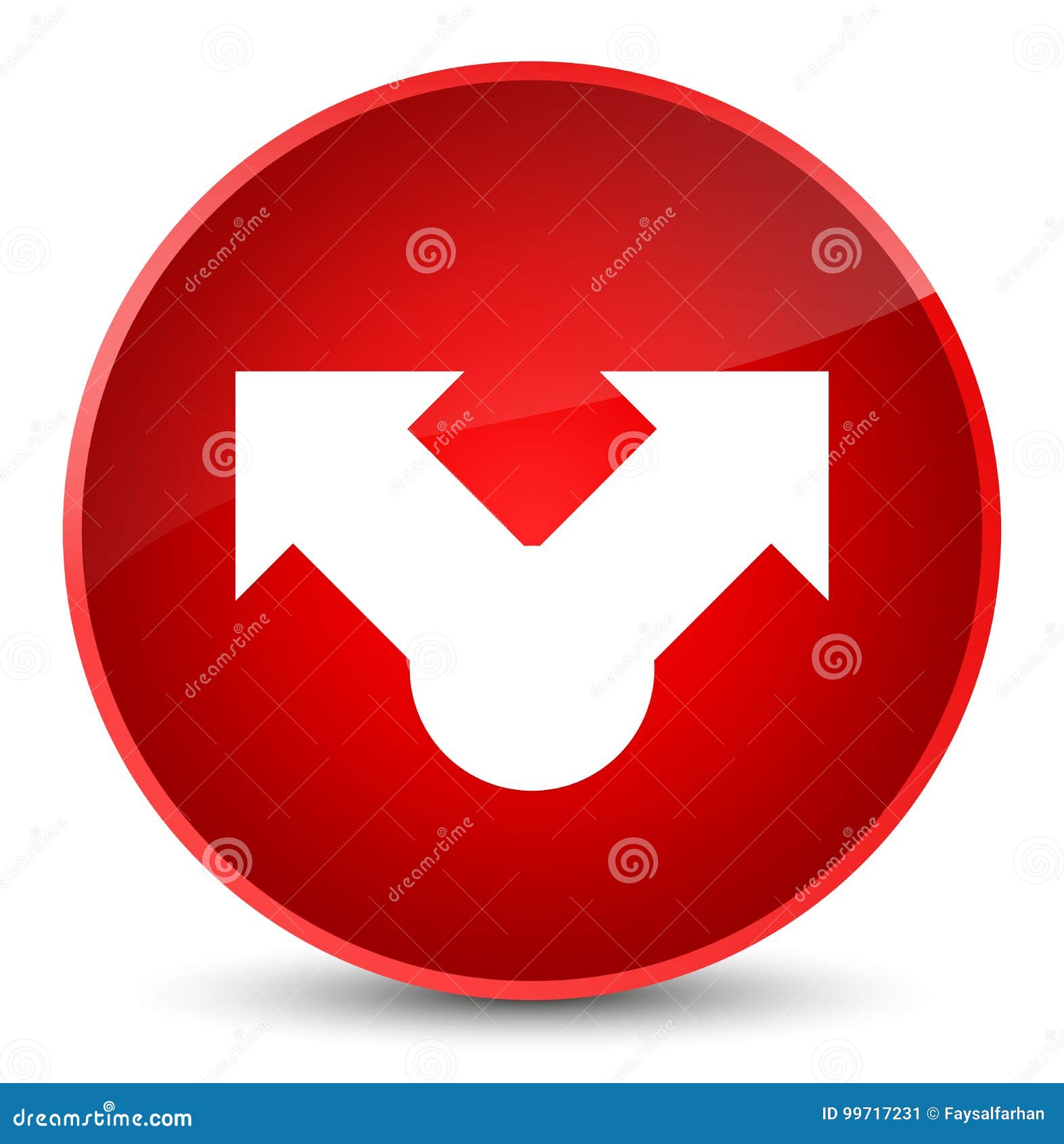 Share Icon Elegant Red Round Button Stock Illustration - Illustration ...