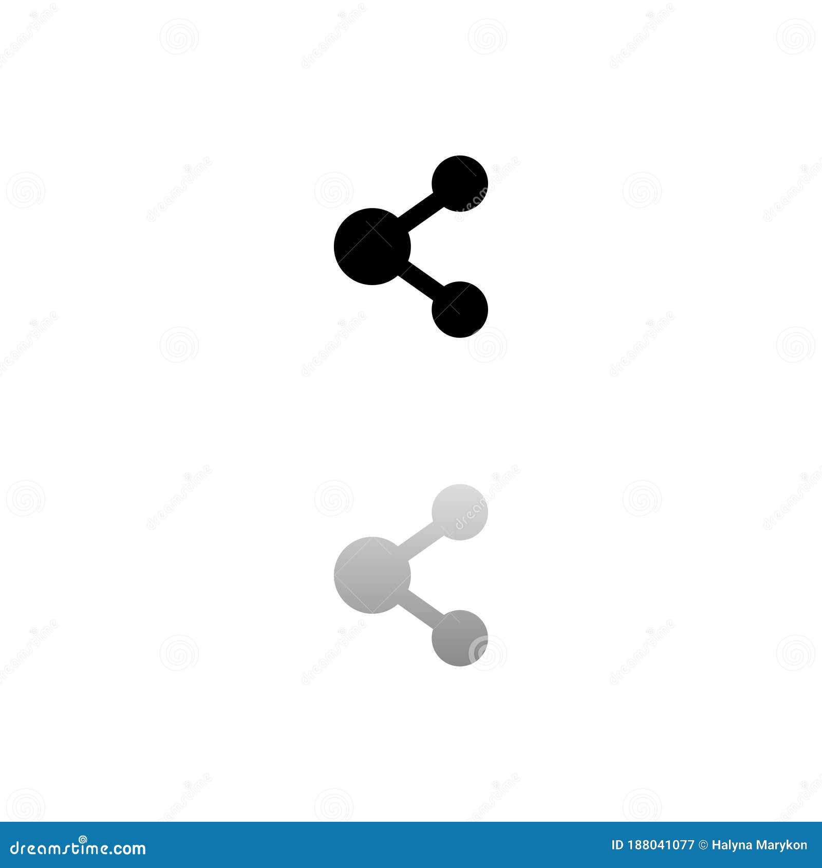 Share icon flat stock illustration. Illustration of internet - 188041077