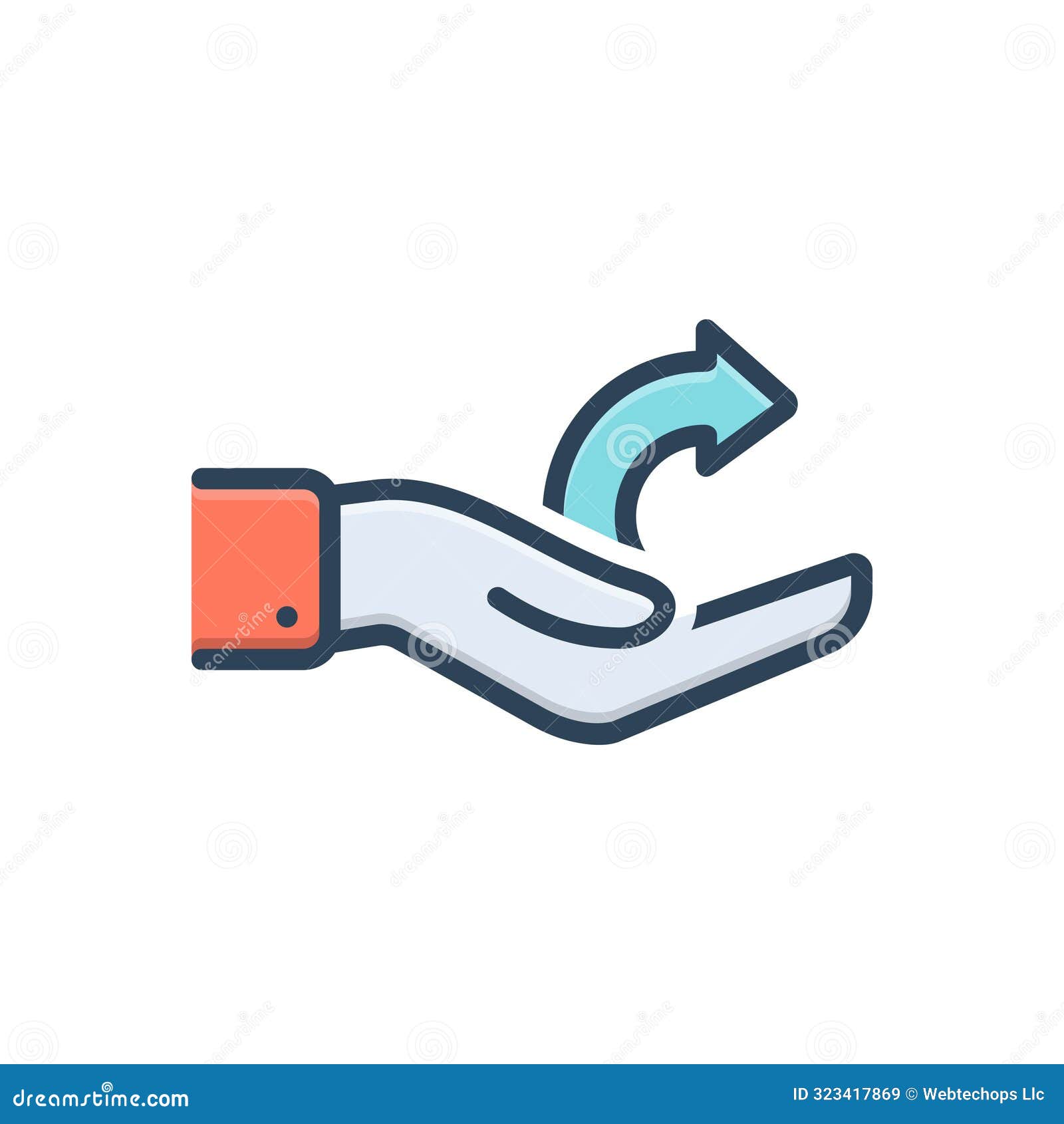 Color Illustration Icon for Share, Forward and Direction Stock Vector ...