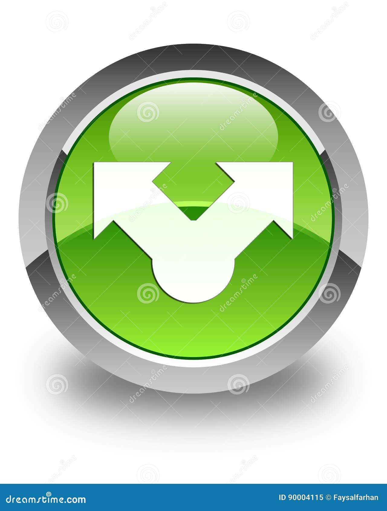Share Icon Glossy Green Round Button Stock Illustration - Illustration ...