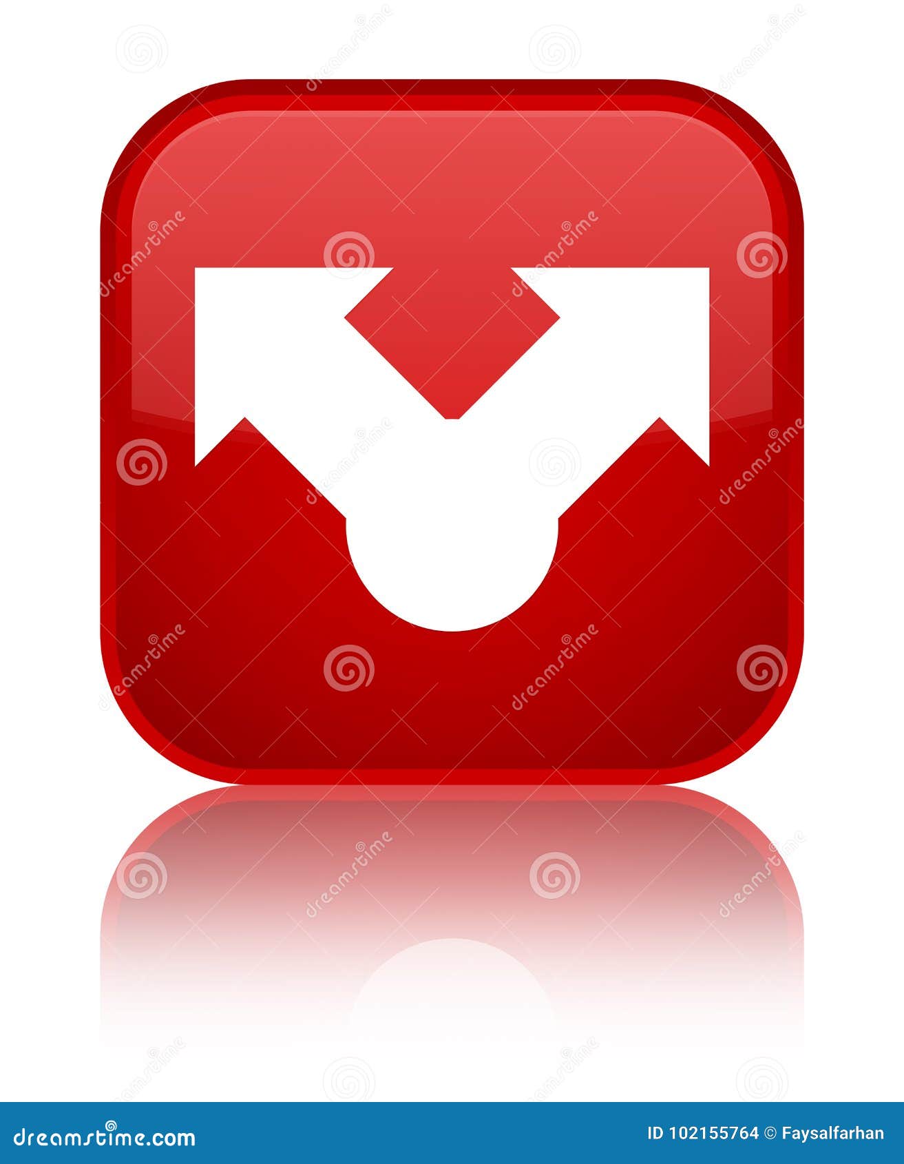Share Icon Special Red Square Button Stock Illustration - Illustration ...