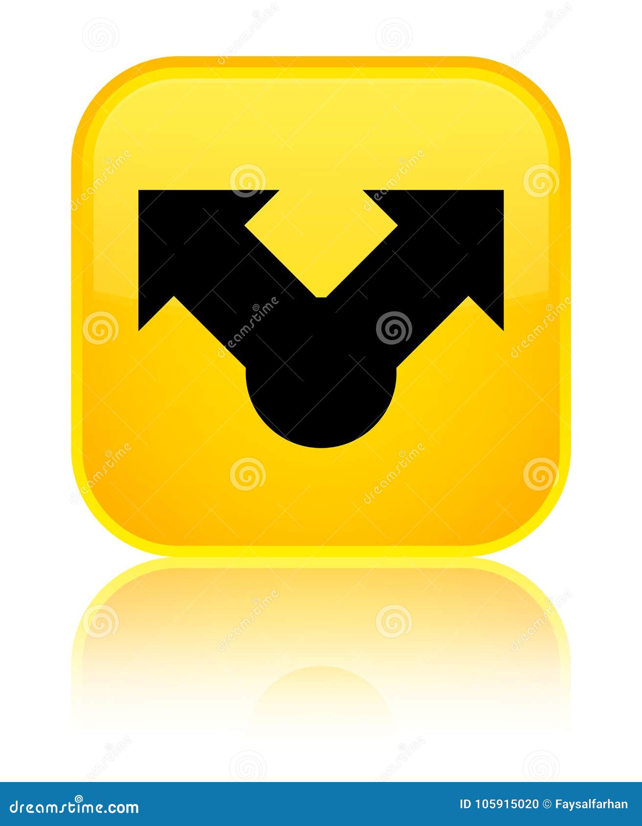Share Icon Special Yellow Square Button Stock Illustration ...