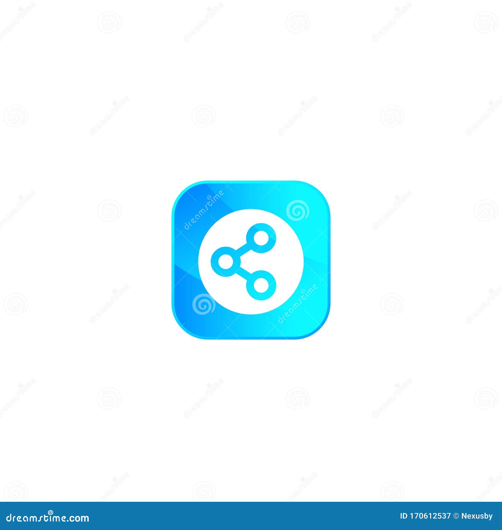 Share icon, logo for apps stock vector. Illustration of trendy - 170612537