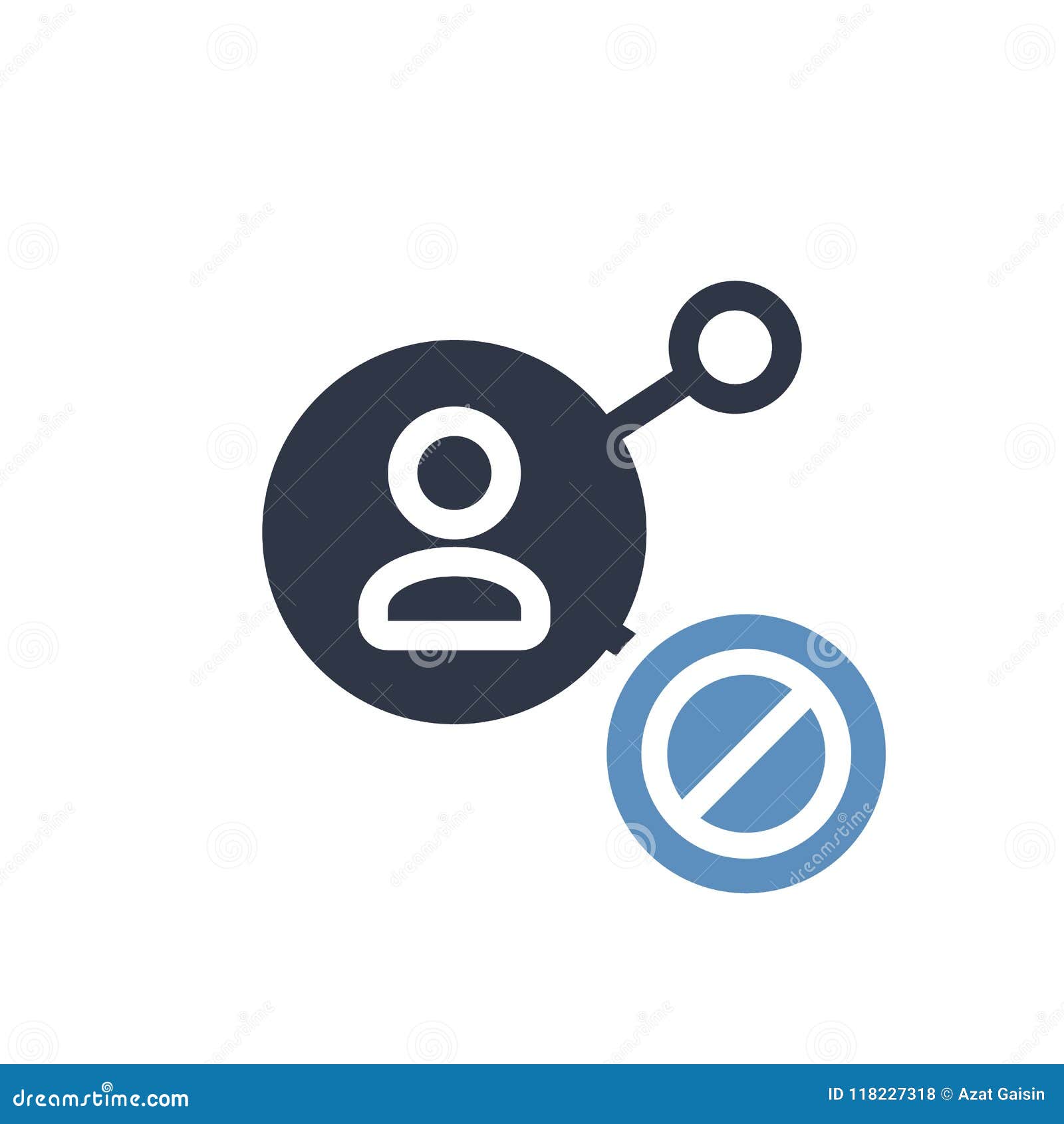 Share Icon, Multimedia Icon with Not Allowed Sign. Share Icon and Block ...