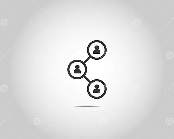 Share Icon with People stock vector. Illustration of connection - 99673217