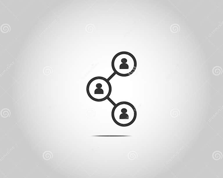 Share Icon with People stock vector. Illustration of connection - 99673217