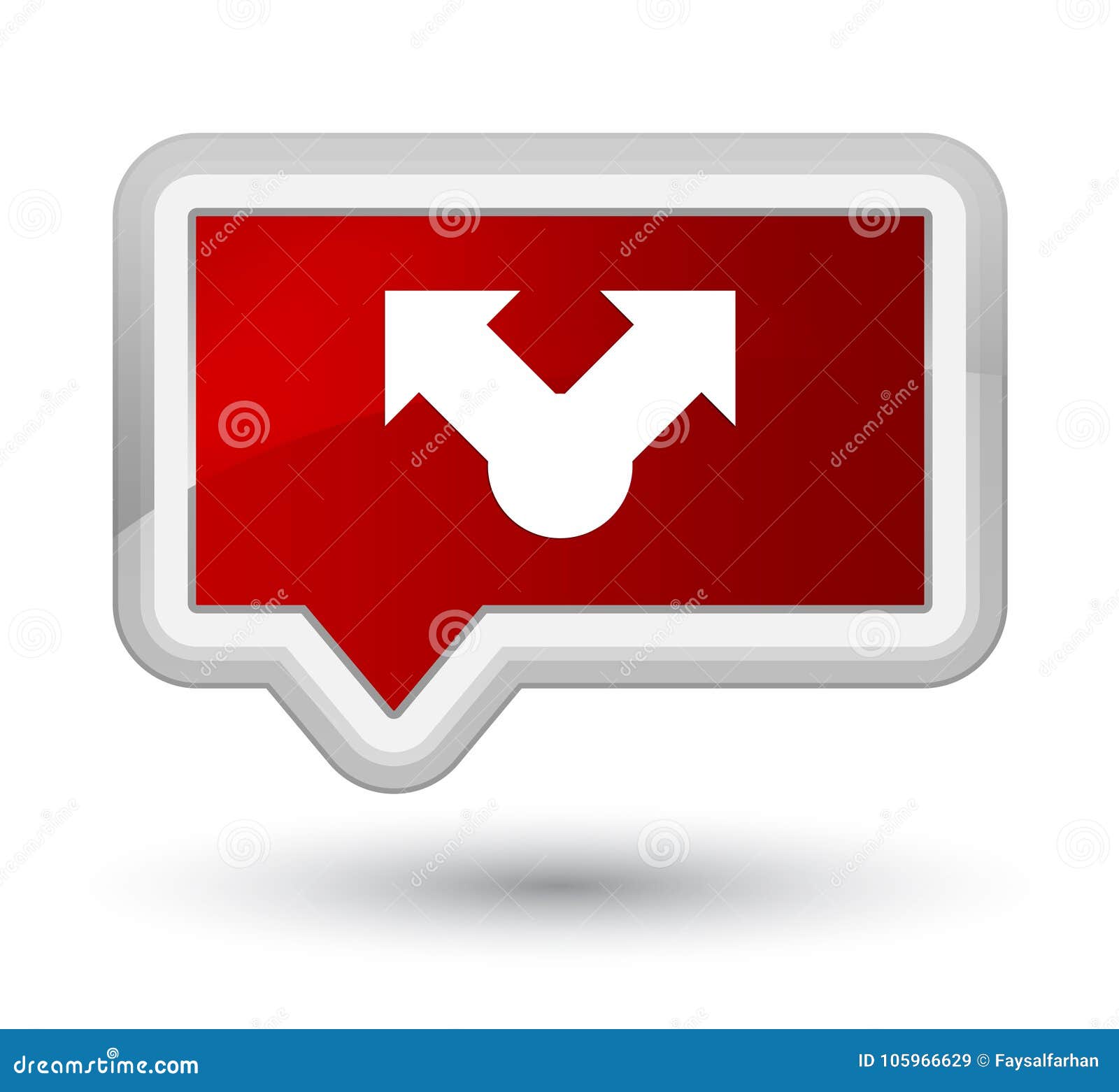 Share Icon Prime Red Banner Button Stock Illustration - Illustration of ...