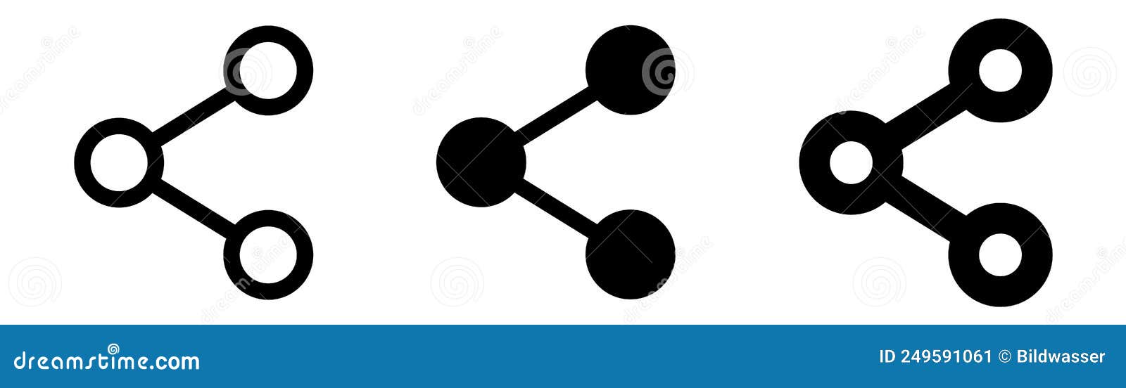 Share Icon Set. Sharing Signs Stock Vector - Illustration of group ...