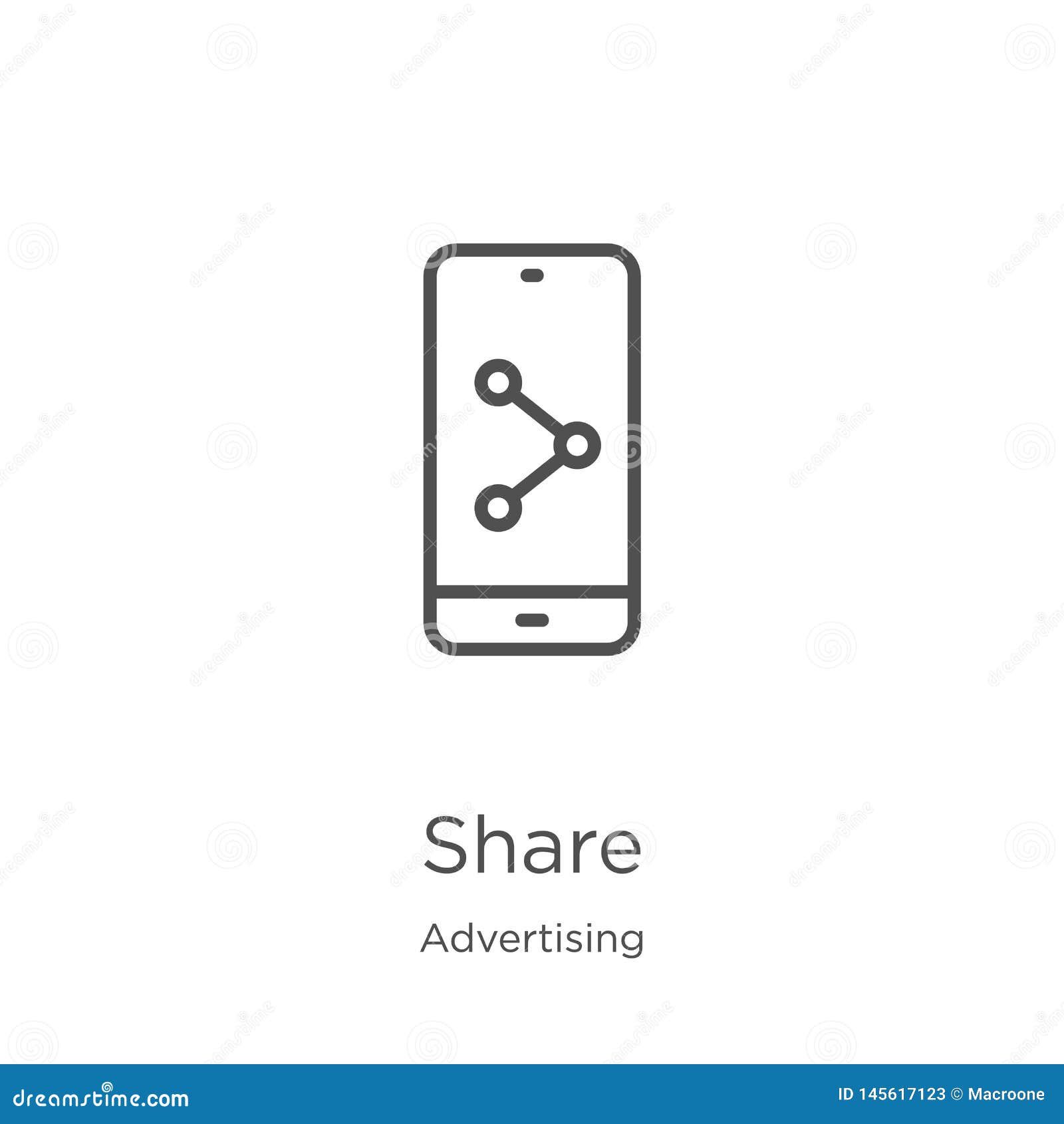 Share Icon Vector from Advertising Collection. Thin Line Share Outline ...