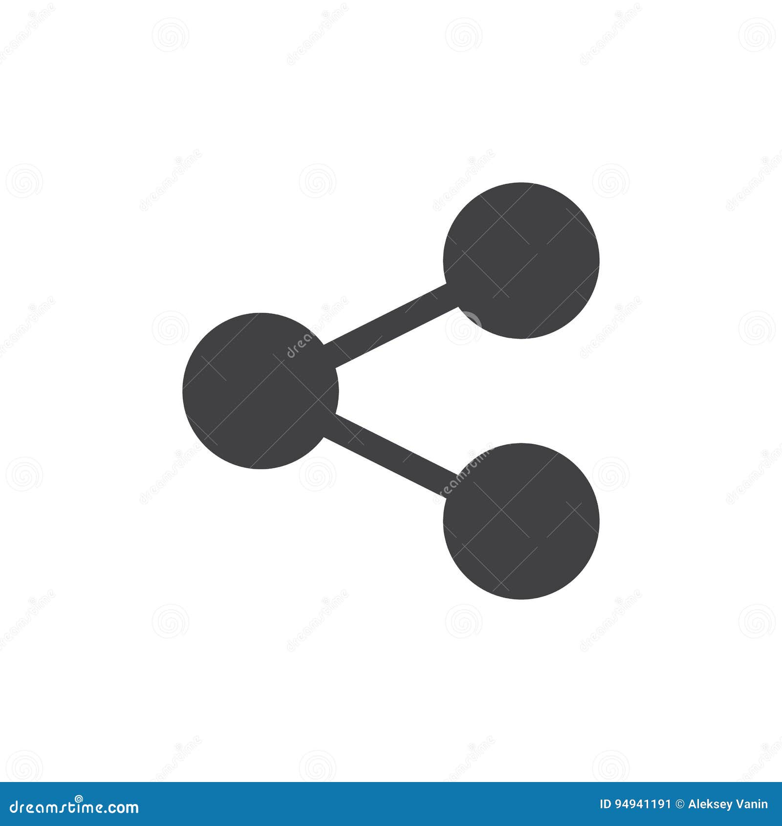 Share Icon Vector, Filled Flat Sign, Solid Pictogram Isolated on White ...