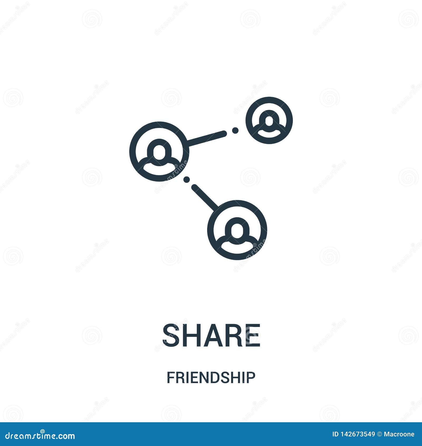Share Icon Vector from Friendship Collection. Thin Line Share Outline ...