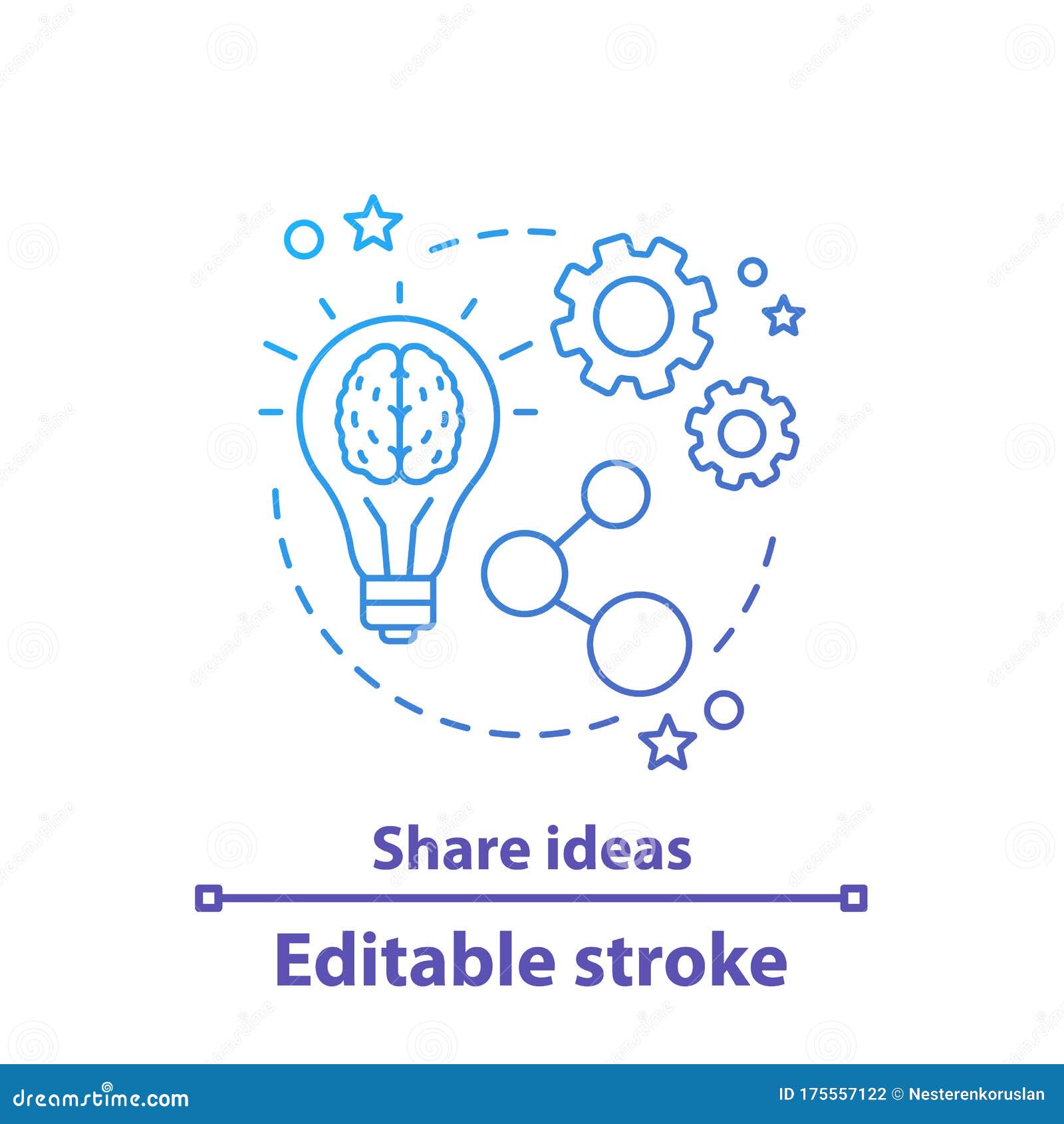 Share ideas concept icon stock vector. Illustration of communication ...