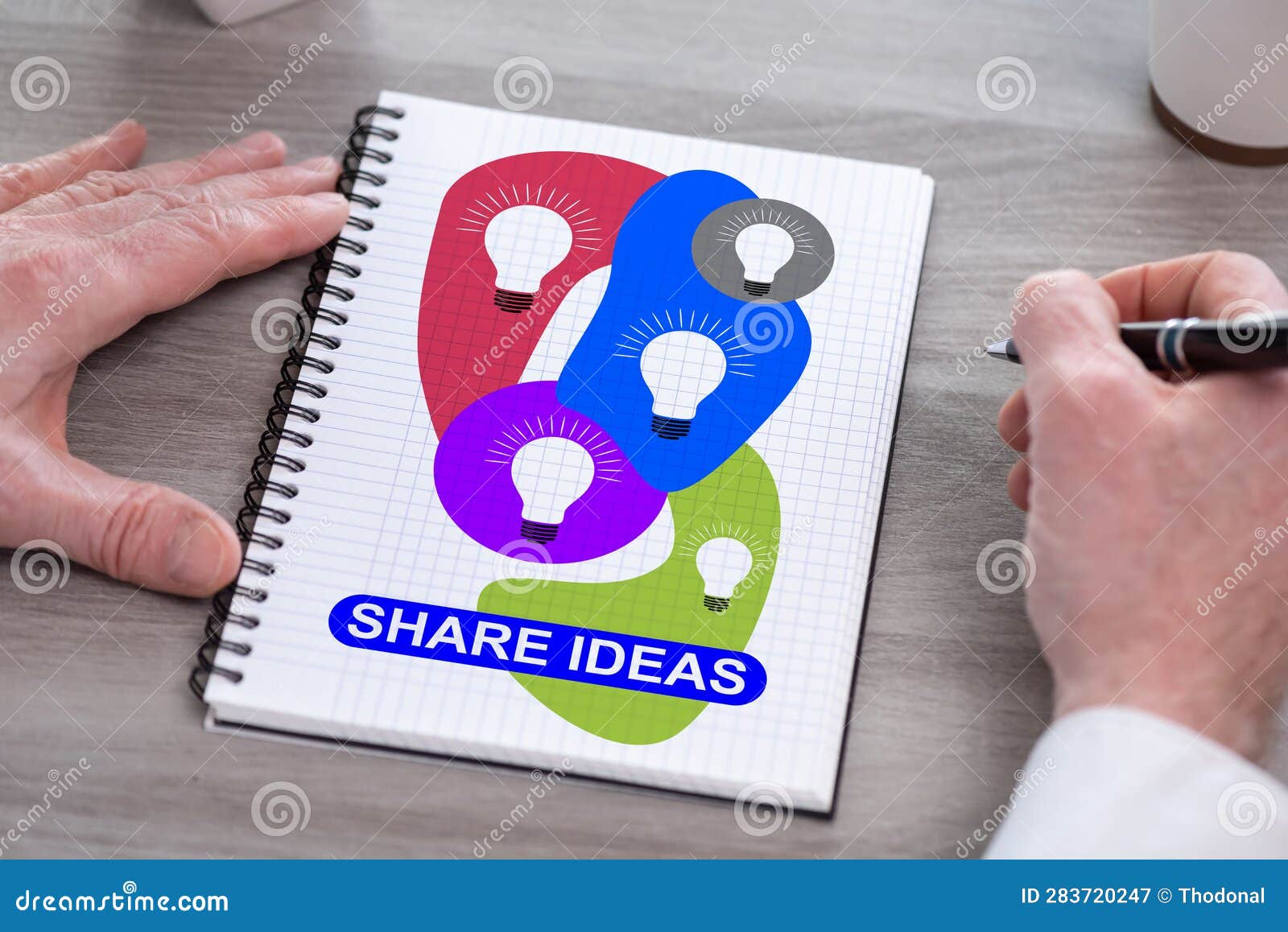 Share Ideas Concept on a Notepad Stock Image - Image of creativity ...
