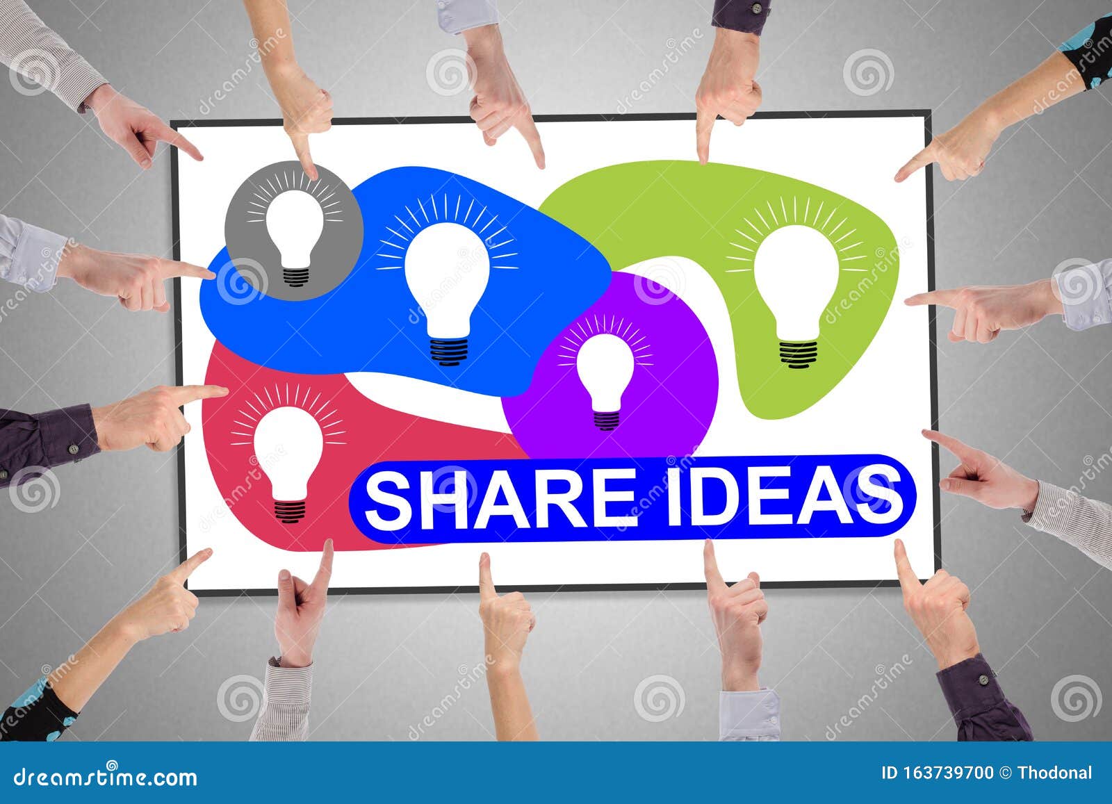 Share Ideas Concept on a Whiteboard Stock Photo - Image of share ...
