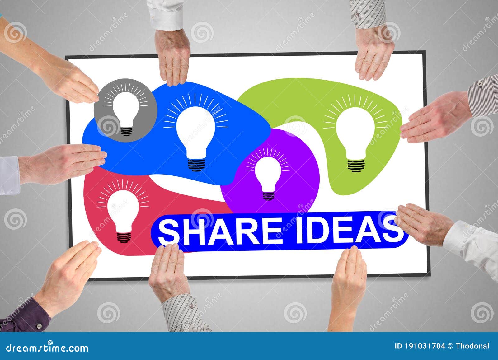 Share Ideas Concept on a Whiteboard Stock Illustration - Illustration ...