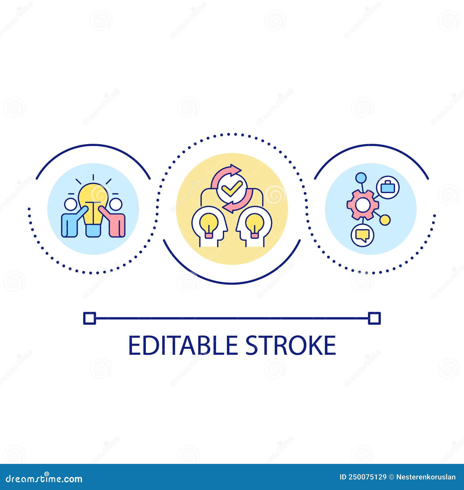 Share Ideas and Expertise Loop Concept Icon Stock Vector - Illustration ...