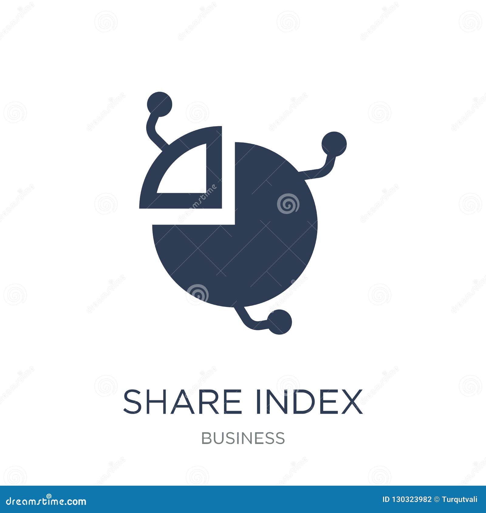 Share Index Icon. Trendy Flat Vector Share Index Icon on White B Stock ...