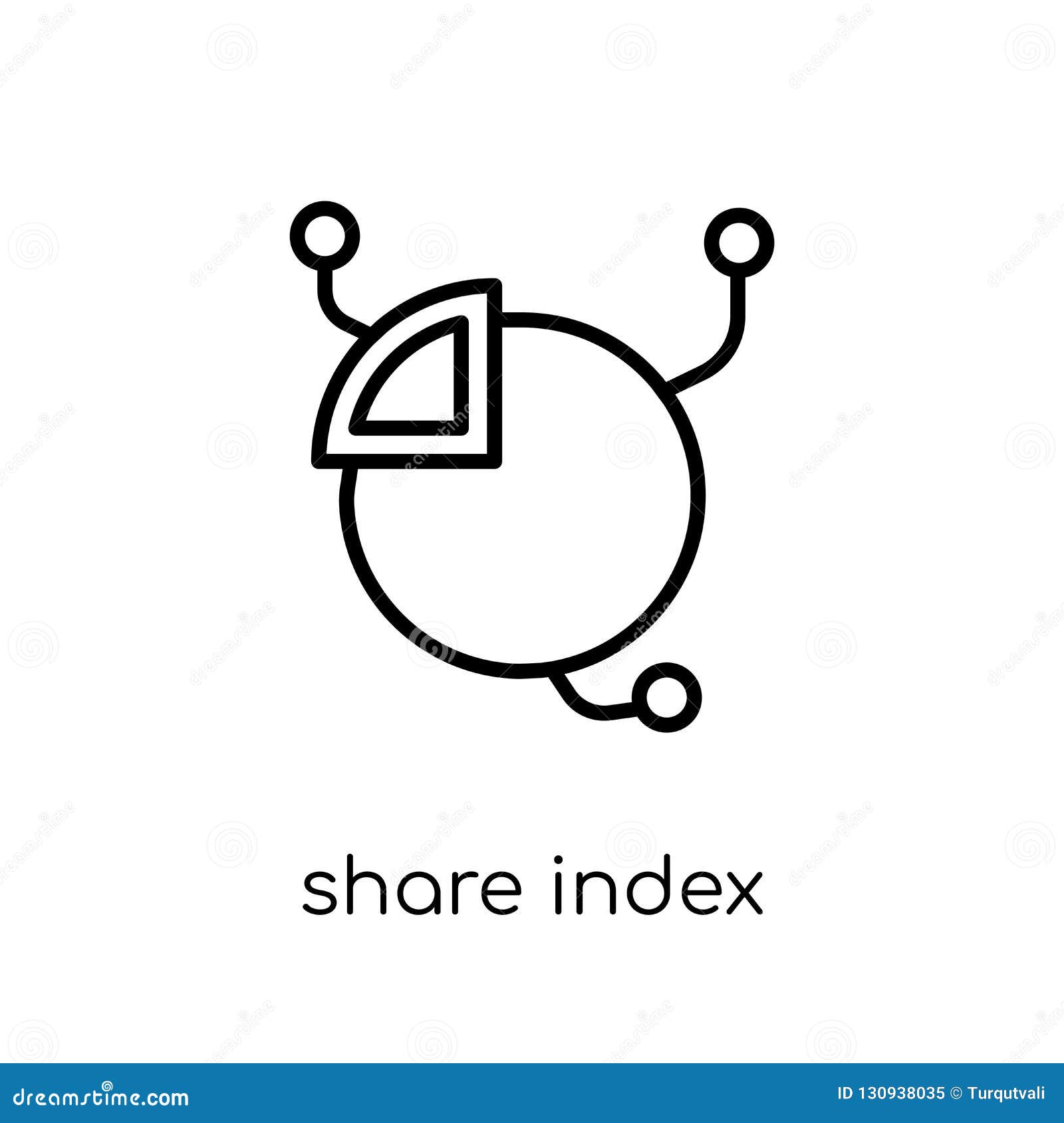 Share Index Icon. Trendy Modern Flat Linear Vector Share Index I Stock ...