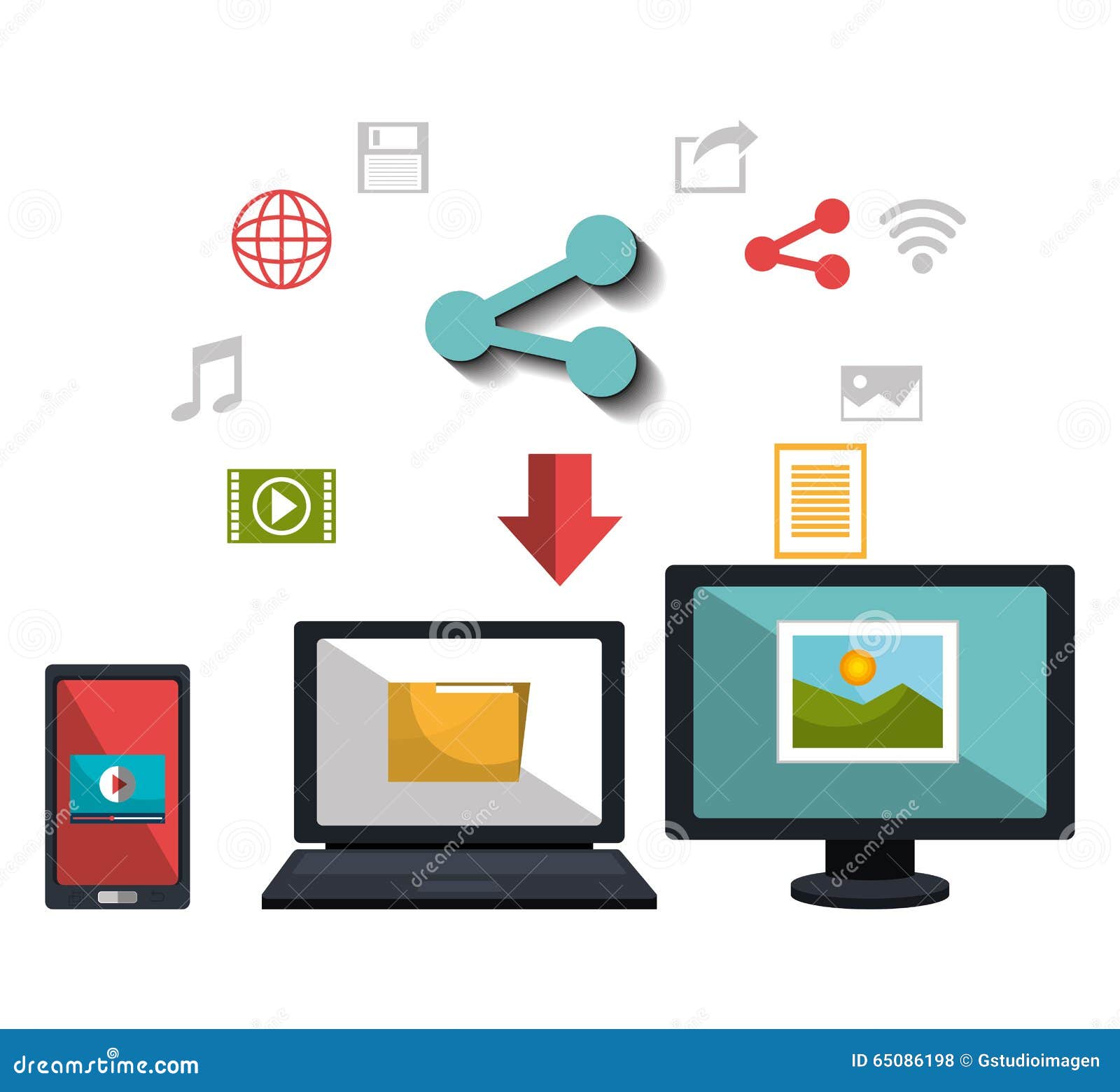 Share Internet Entertainment Stock Illustration - Illustration of blog ...