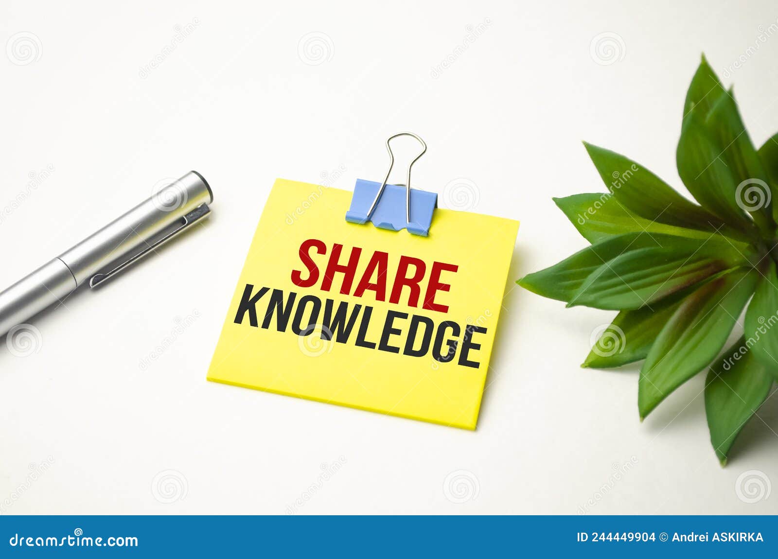 SHARE KNOWLEDGE Text on Paper with Calculator, Notepad, Coffee ,pen ...