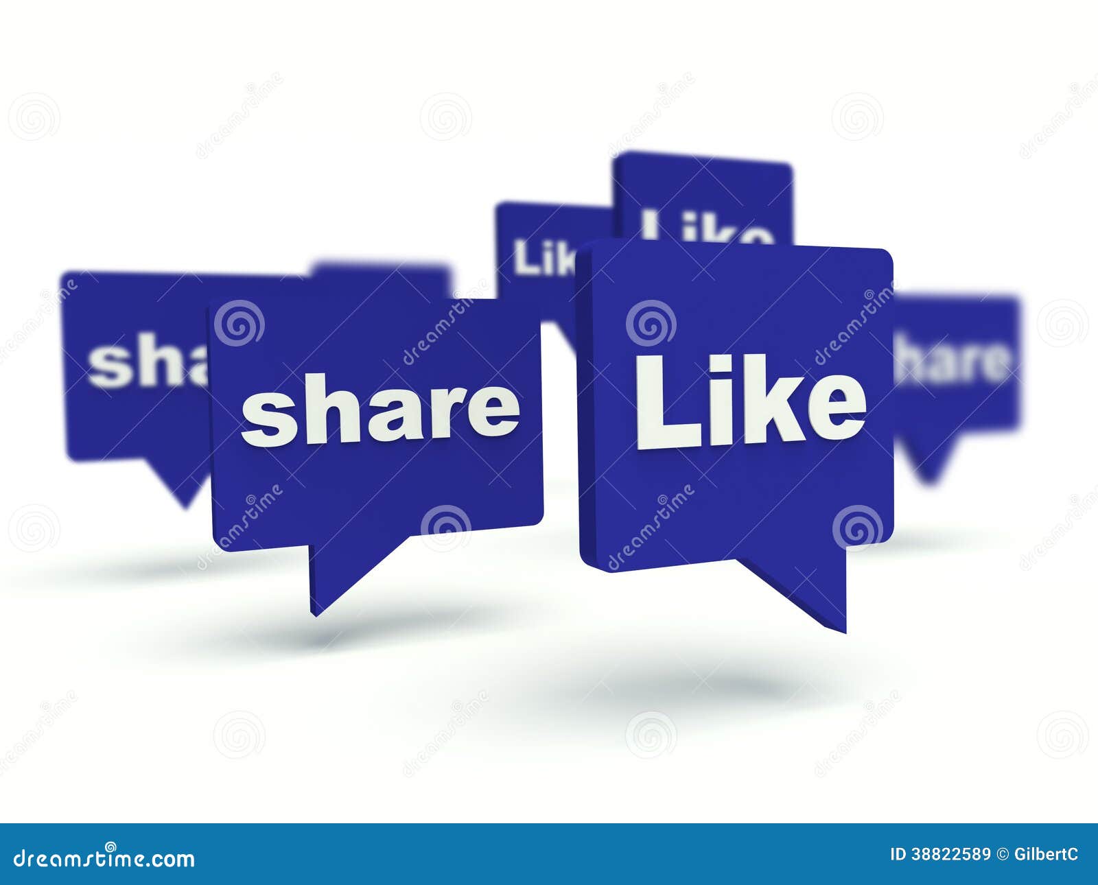 Share / Like stock illustration. Illustration of concept - 38822589