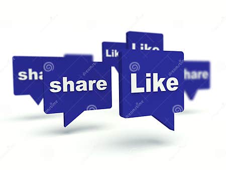 Share / Like stock illustration. Illustration of concept - 38822589