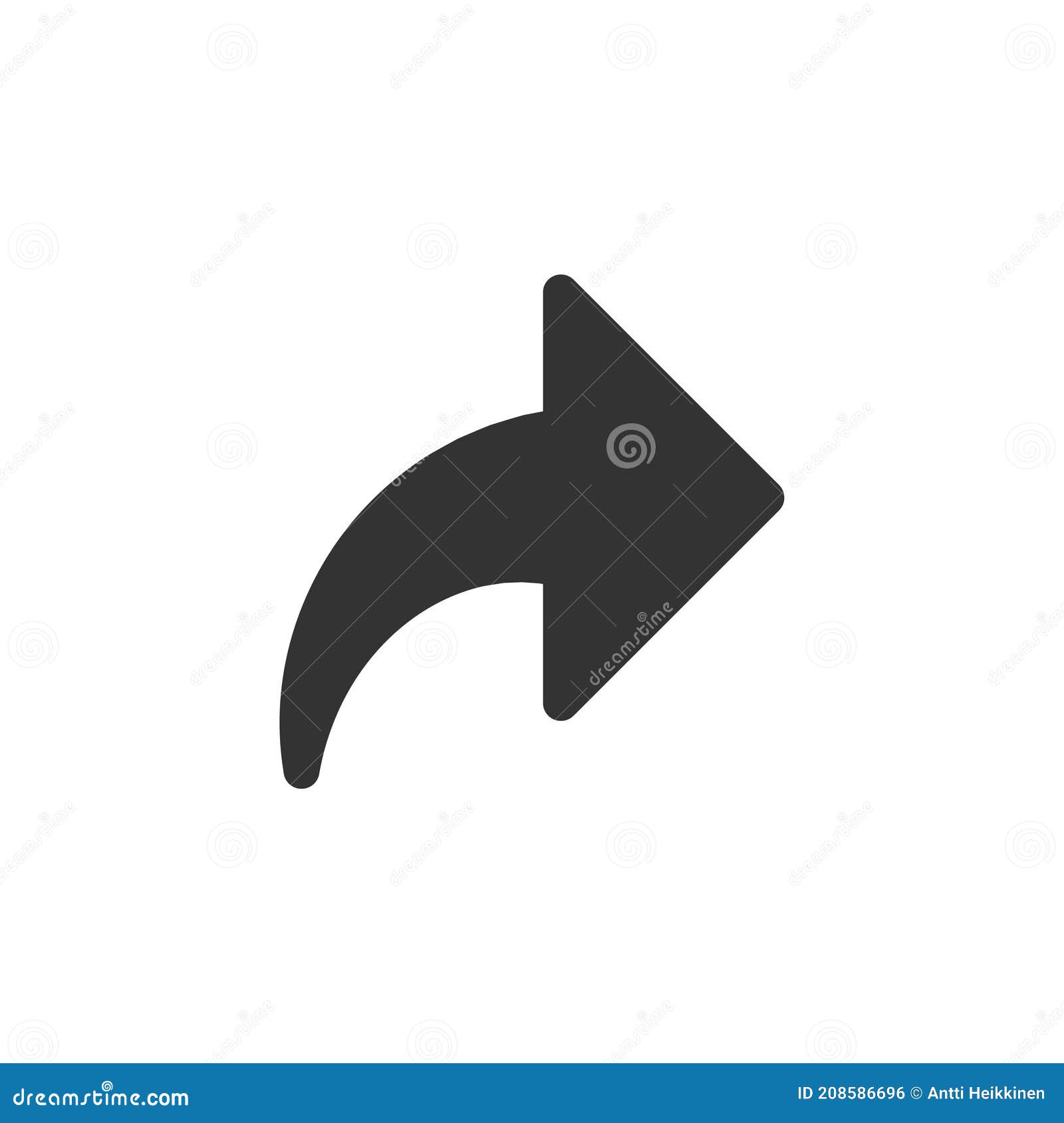 Share Link Arrow Icon. Send Forward Symbol. Transmit Message Vector ...